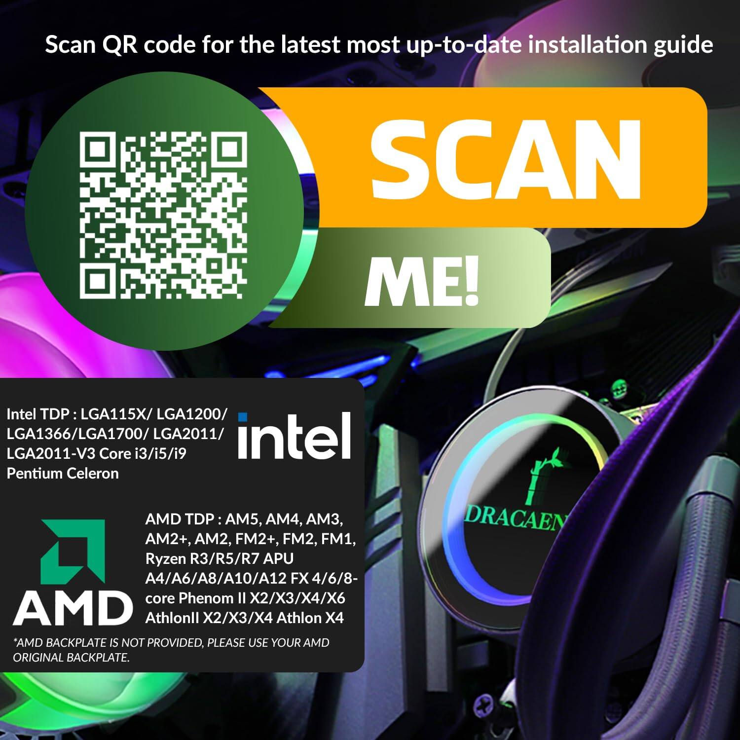 Osprey Dracaena.io 240mm AIO CPU Cooler Single, Quiet PWM Fan for Small ...