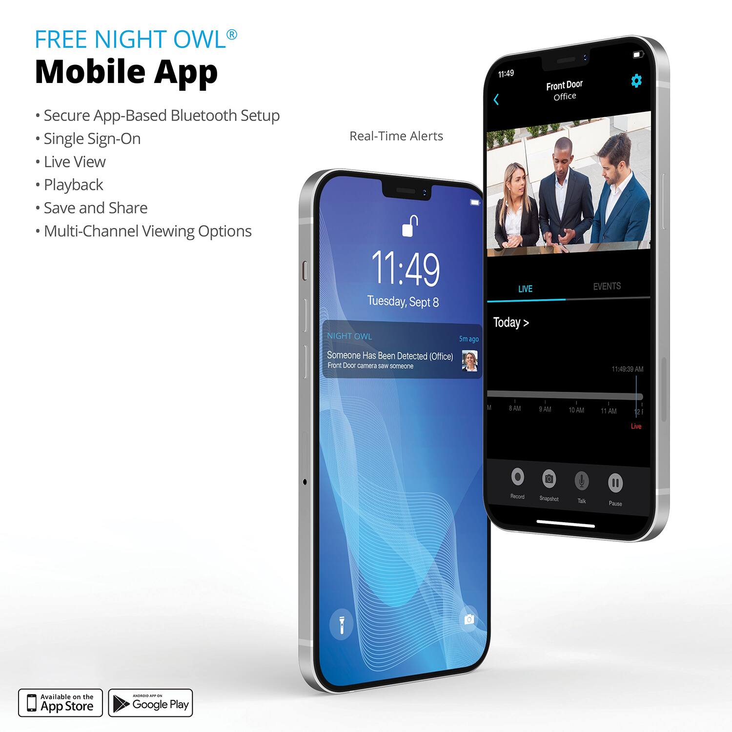 Night Owl Solar Powered Wire Free 2K Security Camera with Spotlight and ...