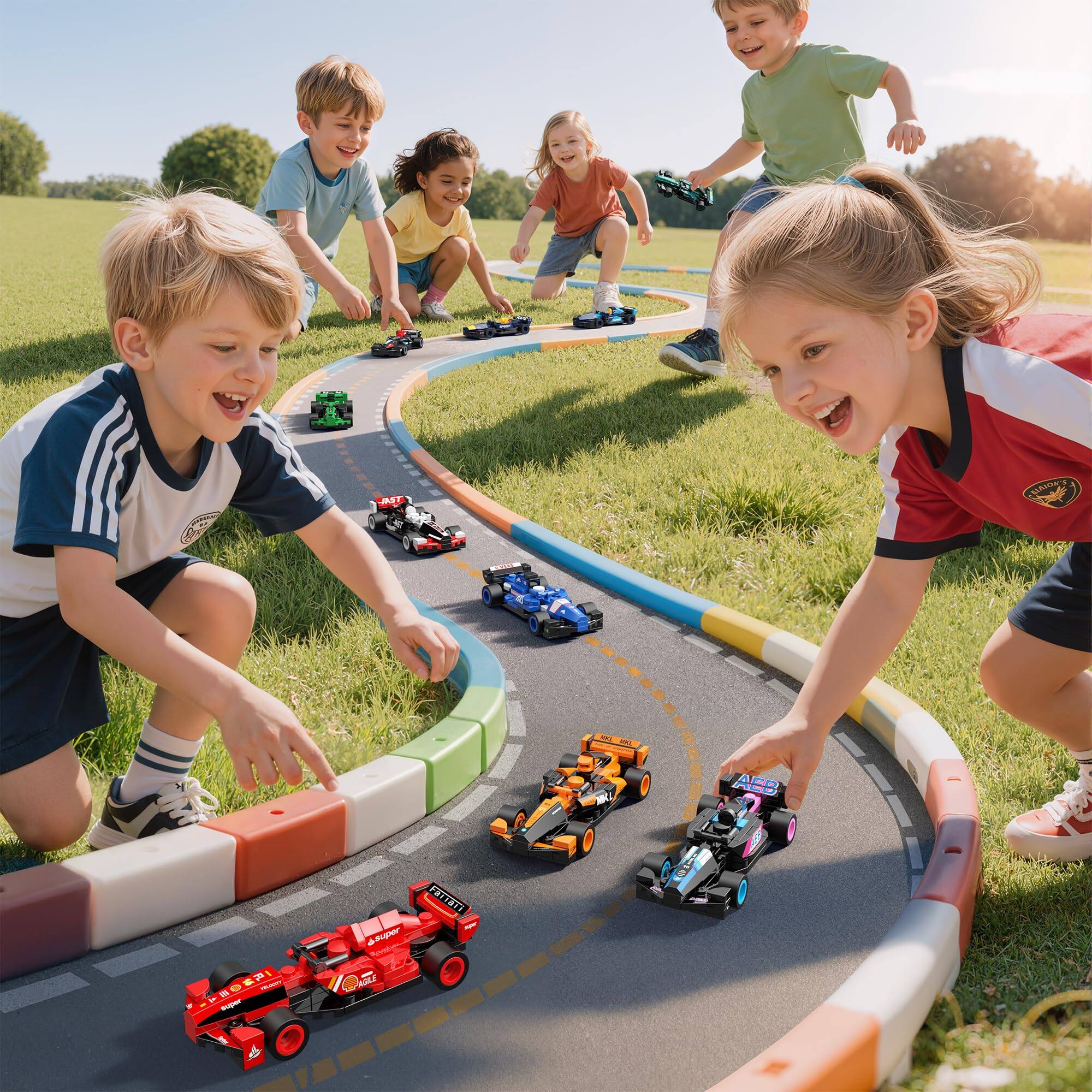 EZTW1 F1 Race Cars Building Toys Set 10 Pack Racing Car Blocks Diy ...