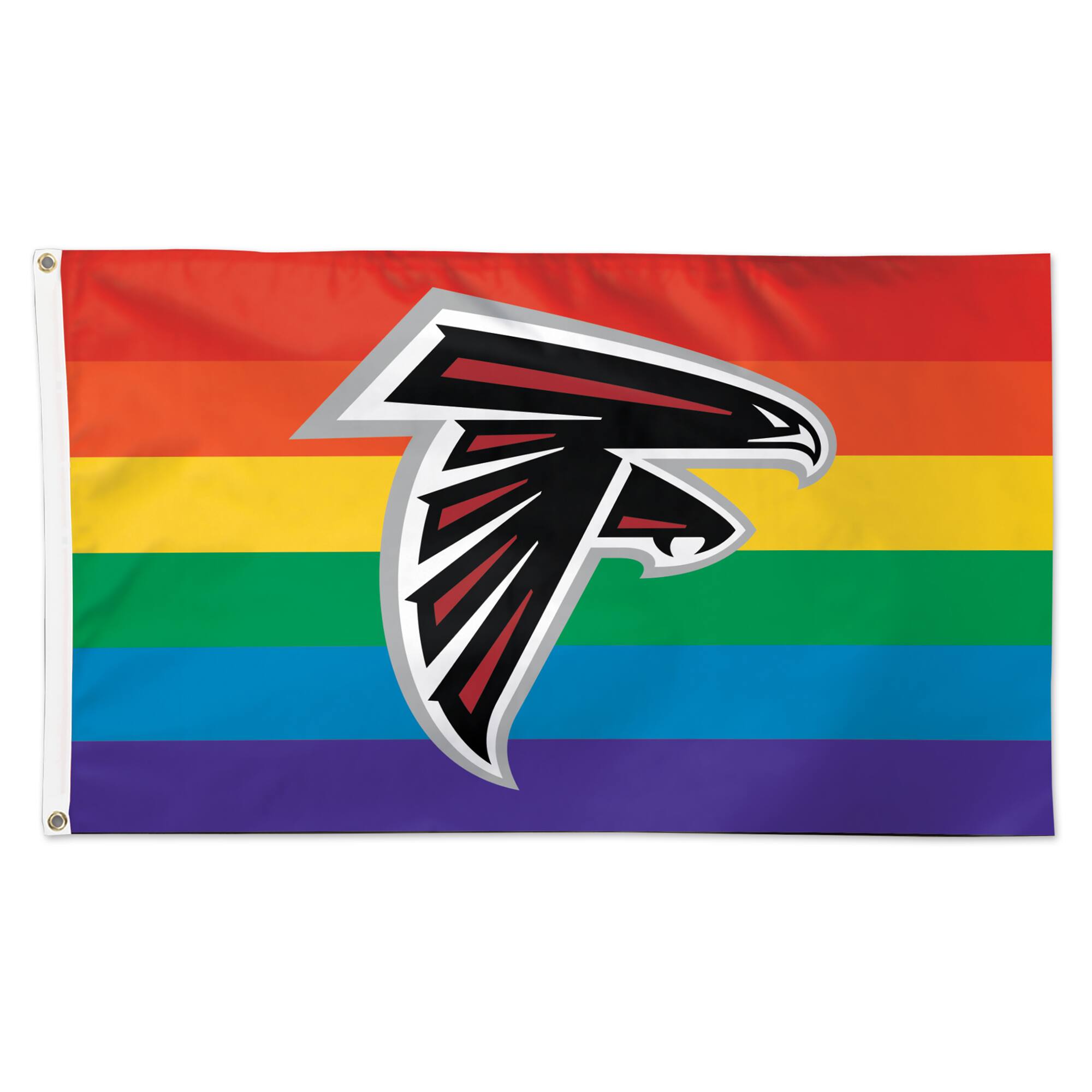 WinCraft Atlanta Falcons 3' x 5' Pride 1 Sided Deluxe Flag Multicolor ...