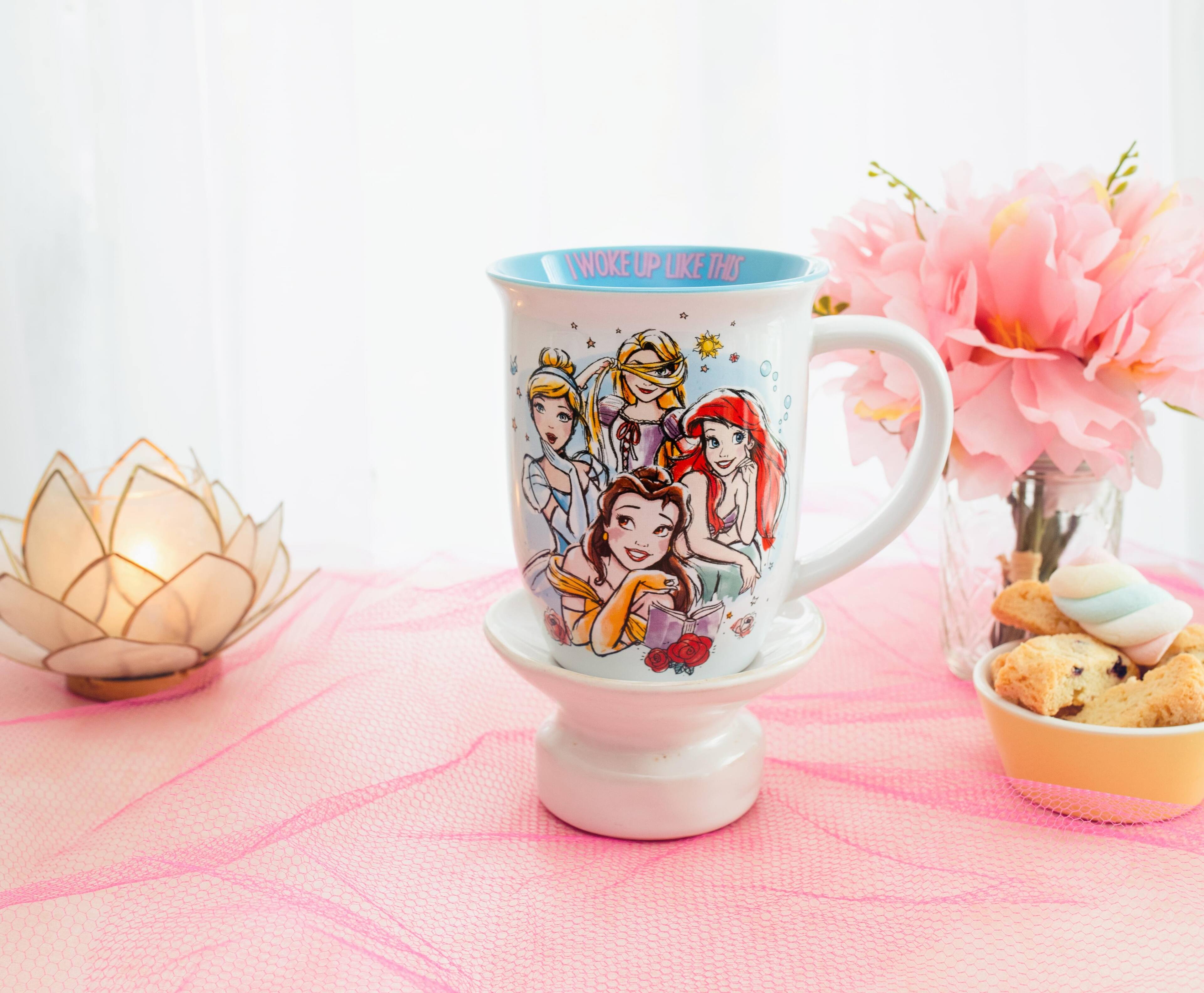 Silver Buffalo Disney Princess "I Woke Up Like This" Wide Rim Ceramic ...