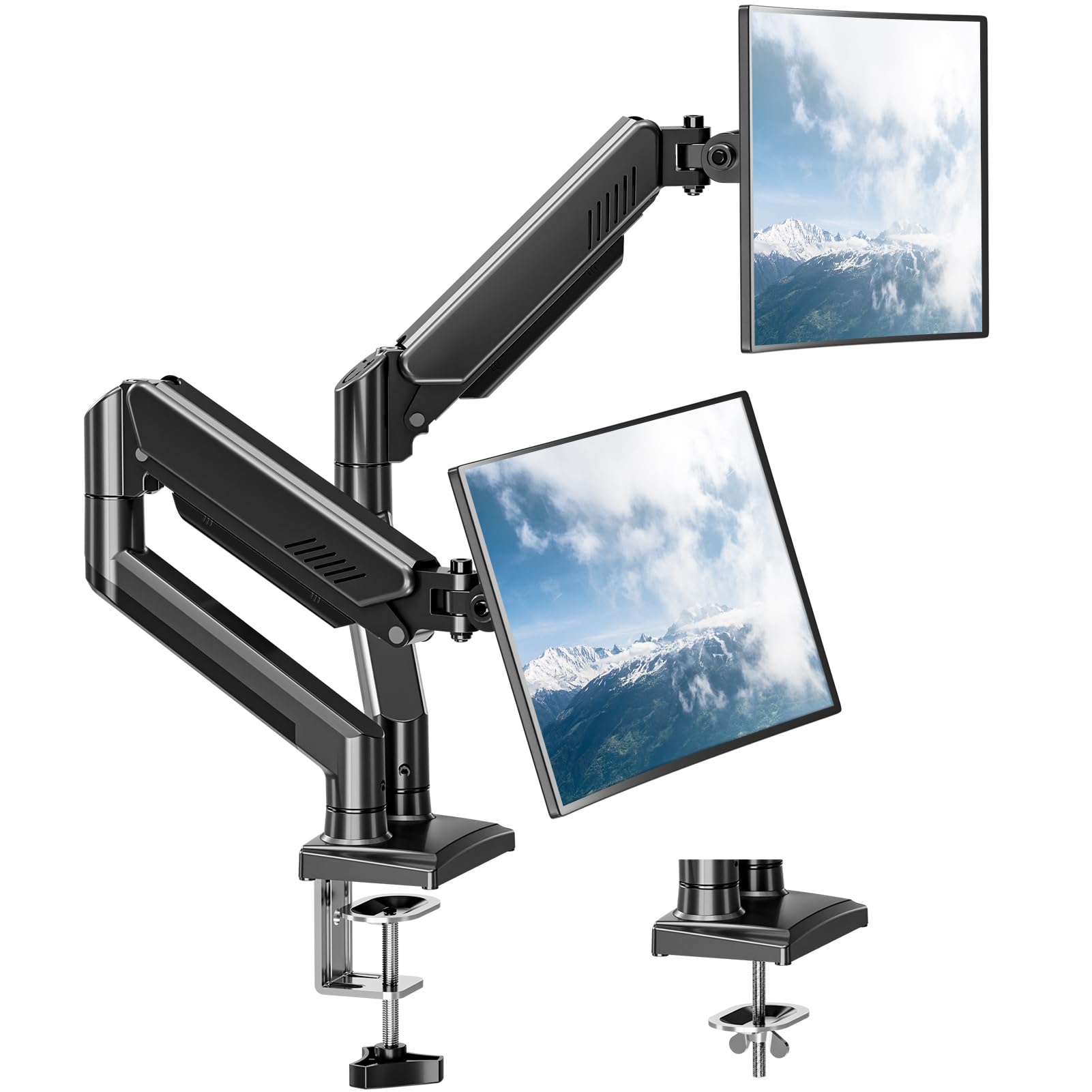 Earthley Blooms Dual Monitor Mount Fits 17 32 Inch Computer Screen Arm ...