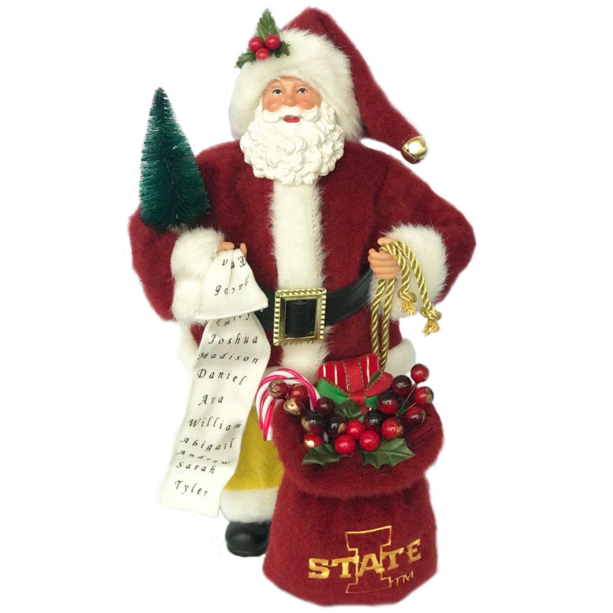 Santa's Workshop Cardinal Iowa State Cyclones 12'' Santa Red 4551964 ...