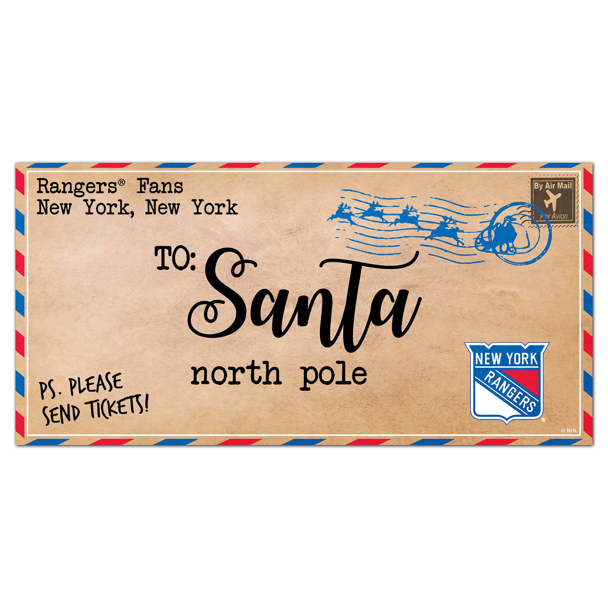 Fan Creations New York Rangers 6'' x 12'' Letter to Santa Sign ...