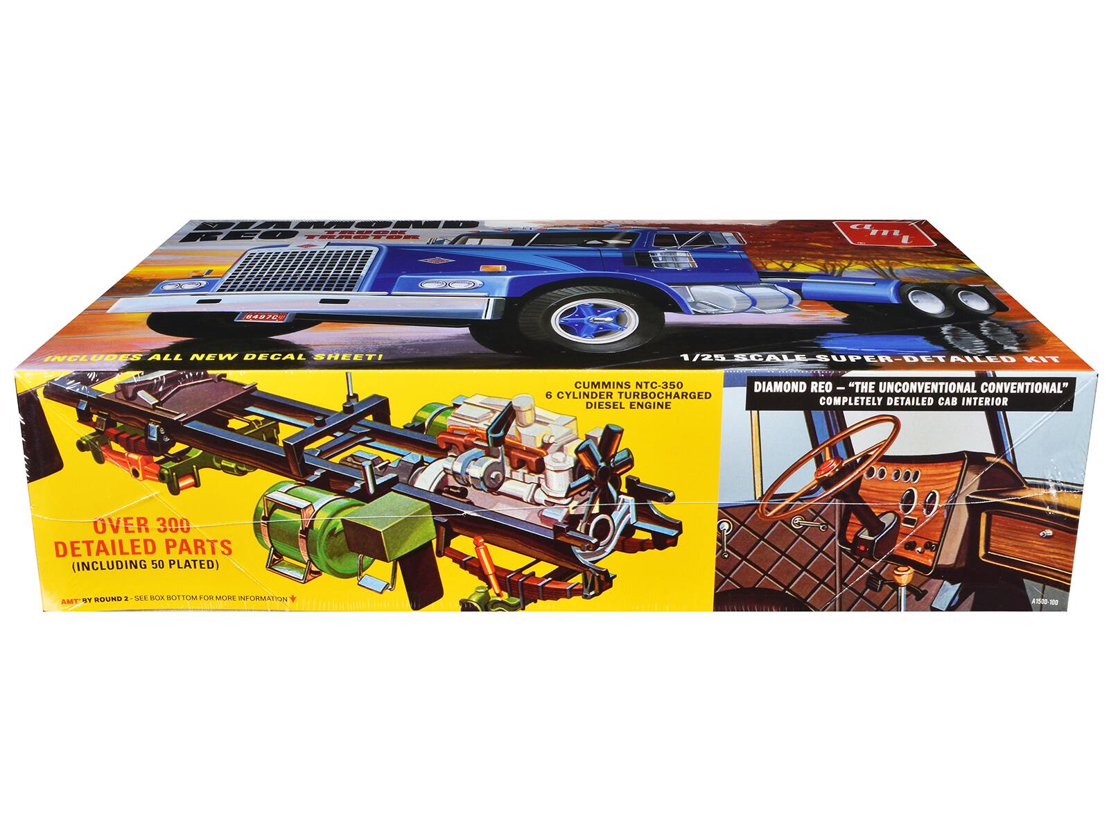 Skill 3 Model Kit Diamond Reo Truck Tractor 1/25 Scale Model by AMT ...