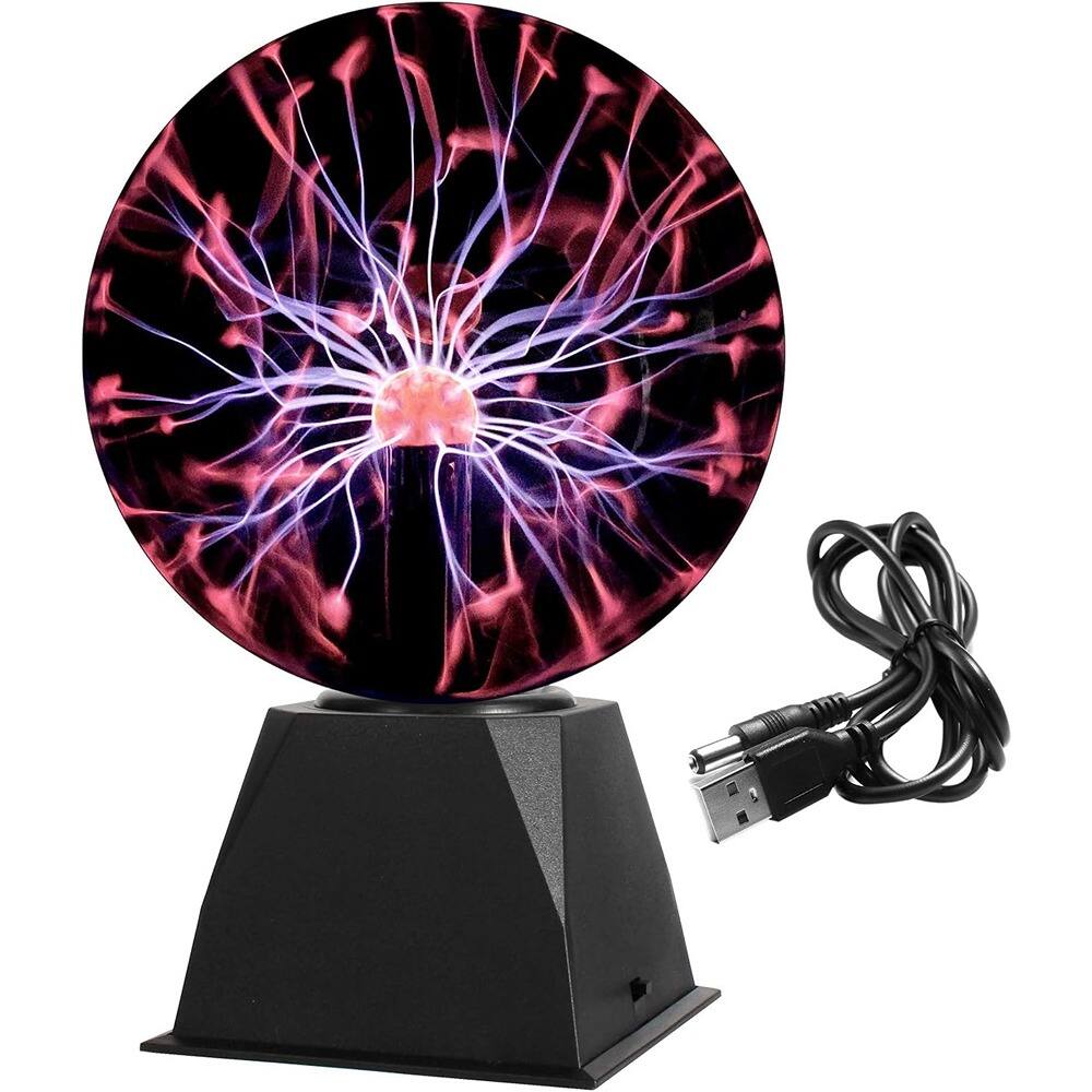 ACJPR 8 Inch Magic Plasma Ball Lamp Touch & Sound Sensitive Interactive ...