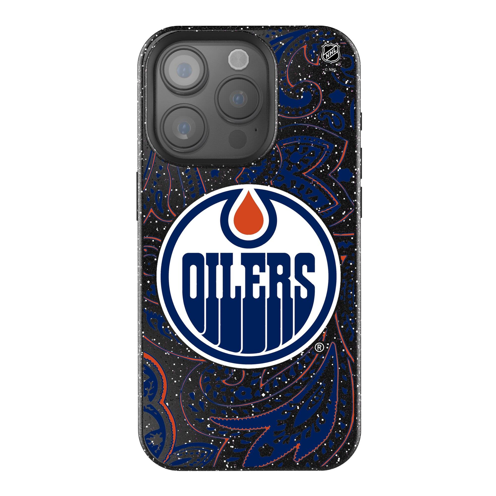 Keyscaper NHL Edmonton Oilers Paisley Bling iPhone Case 14 Pro Black 202405152 - Best Buy