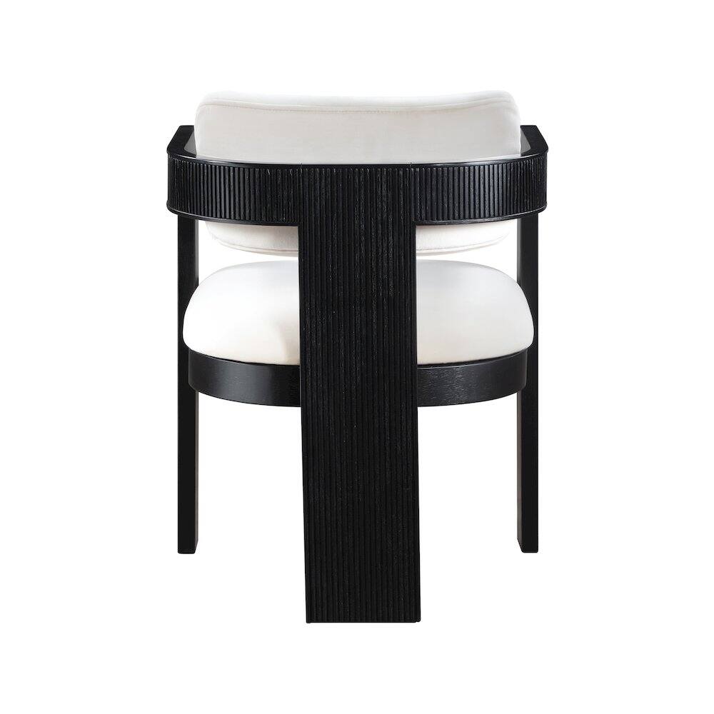 Meridian Furniture Sacha Cream Velvet Dining Chair, Set of 2 Beige ...