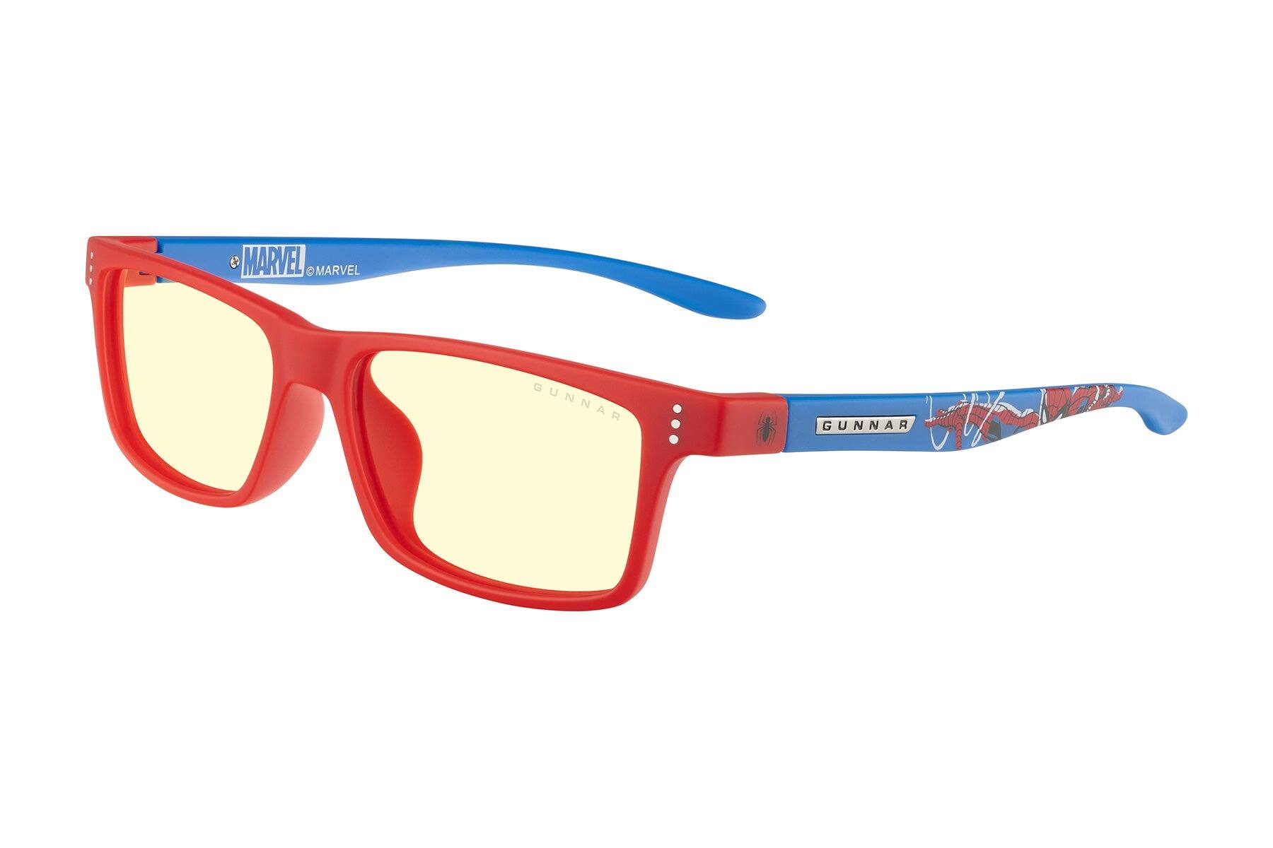 GUNNAR Gaming Glasses Marvel Cruz 8 12, Spider Man, Amber Neutral Lens ...