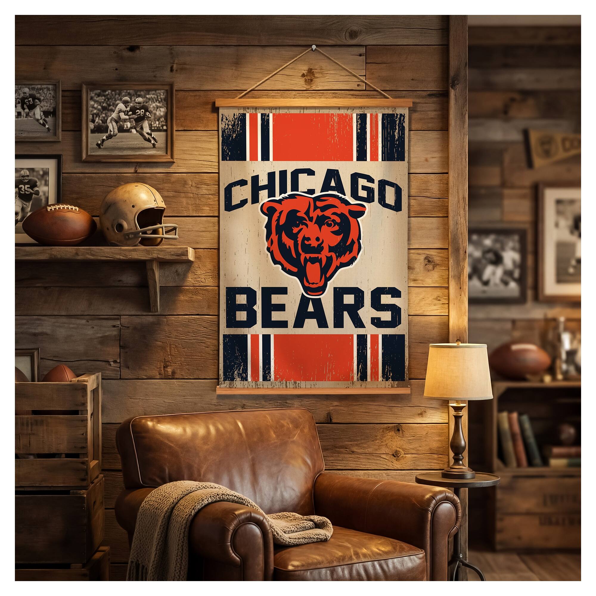 Evergreen Enterprises Chicago Bears 24" x 36" Antique Style Canvas Wall ...