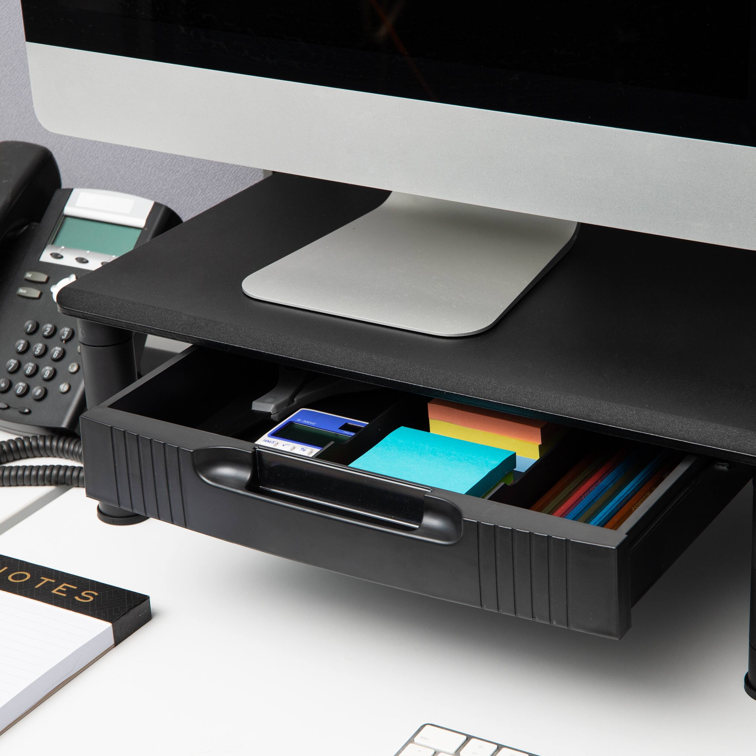 Customer Reviews: Mind Reader Dual Monitor Stand, Height Adjustable ...