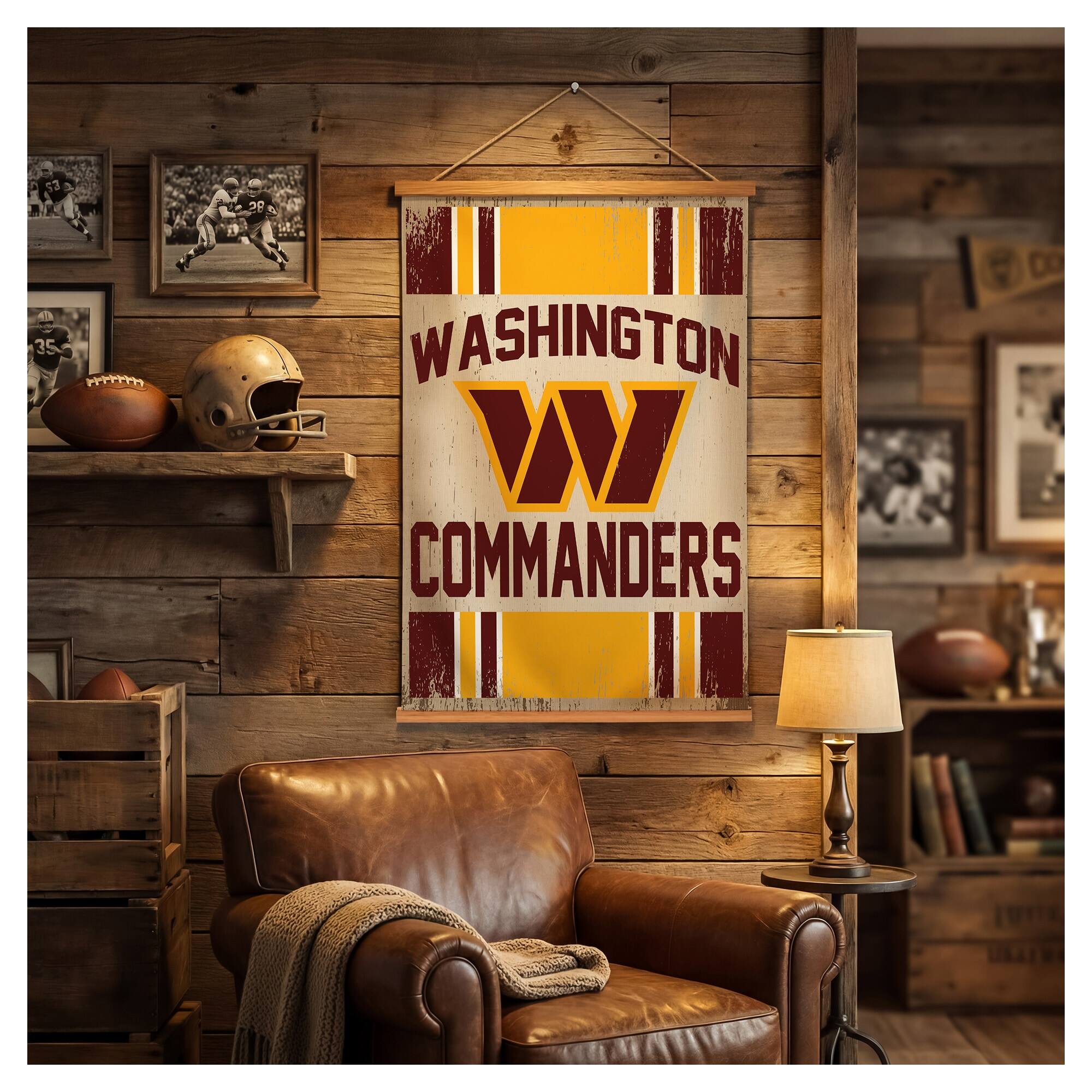 Evergreen Enterprises Washington Commanders 24" x 36" Antique Style ...
