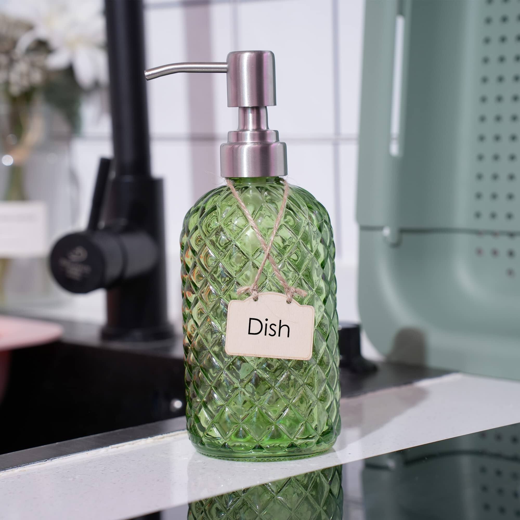 Dapper Styles Soap Dispenser With 304 Rustproof Stainless Pump Kitchen ...