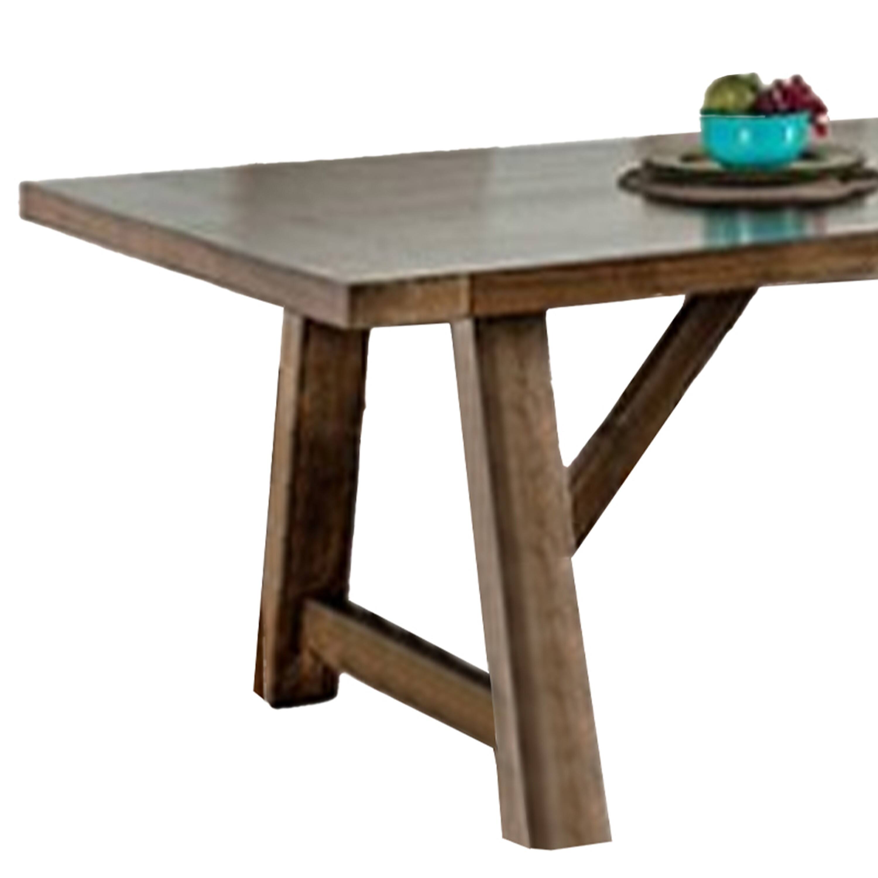 Manhattan Lane Jule Dining Table, 76 Inch Rectangular Top, Trestle Base ...