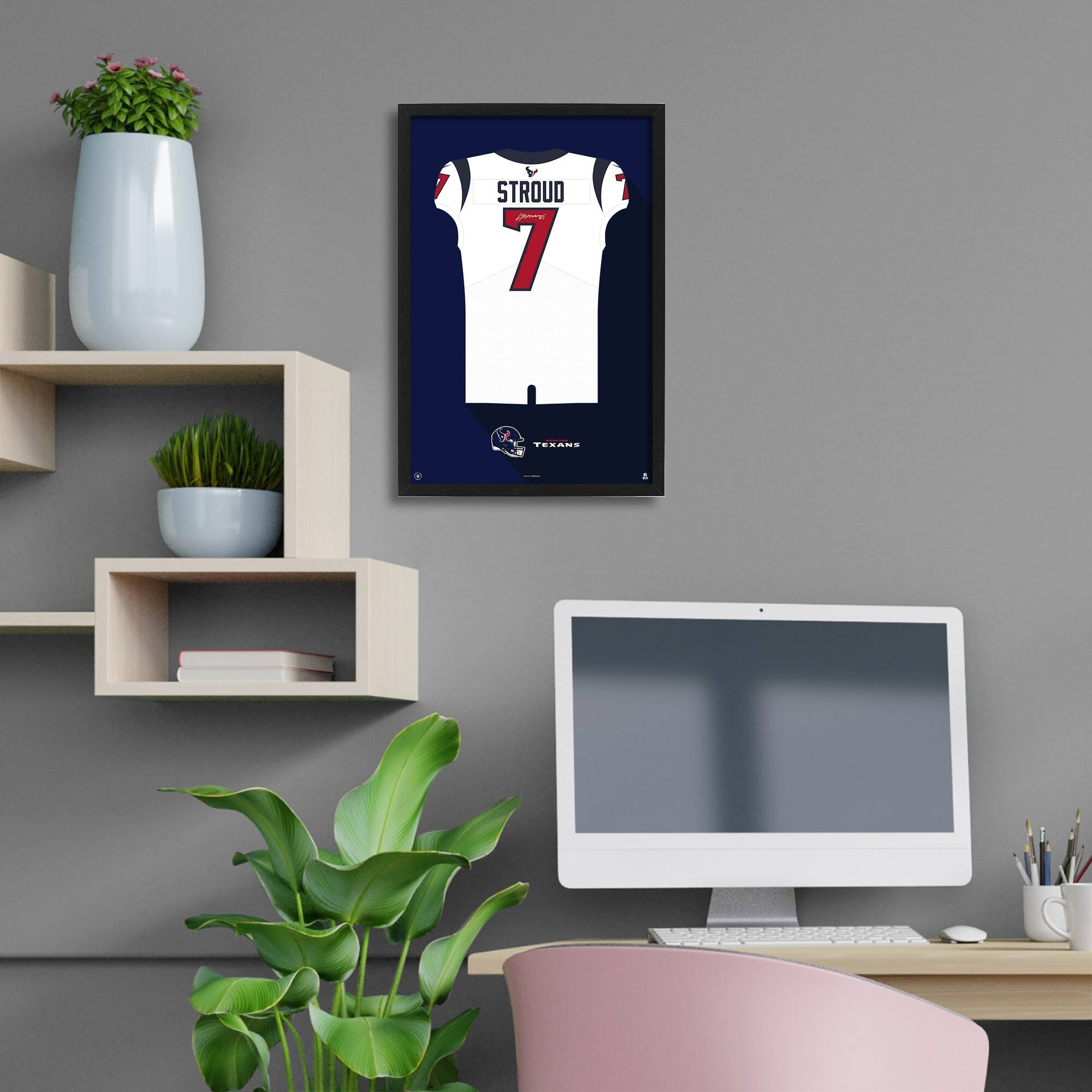 Sporticulture C.J. Stroud Away Jersey Framed Art Print White 201241776 ...
