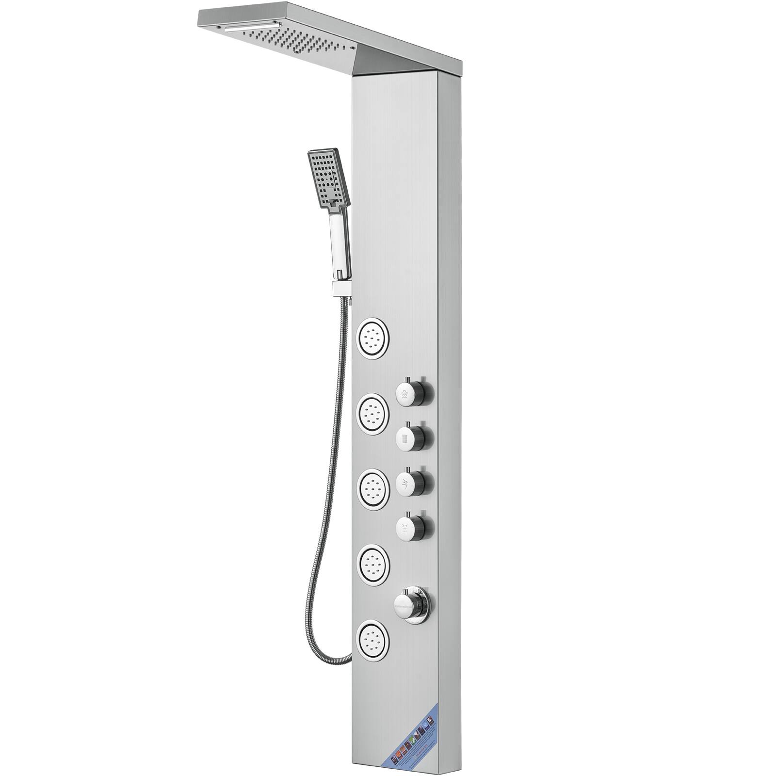 VEVOR Shower Panel System, 4 Shower Modes Shower Panel Tower, Rainfall ...