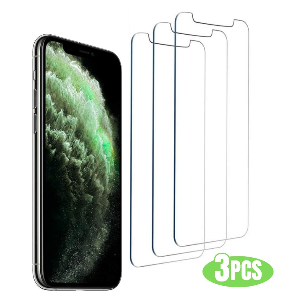 Clear Qixxronics - 3pcs Tempered Glass Screen Protector for iPhone 11 ...
