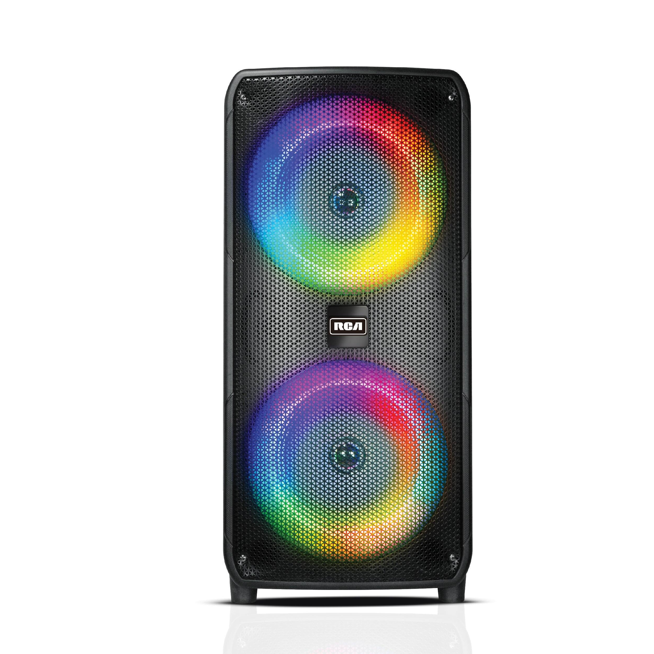 RCA Disco 8 RGB Wireless Party Speaker with Dual 8" Woofers & LED Lights Black Disco-8 - Best Buy