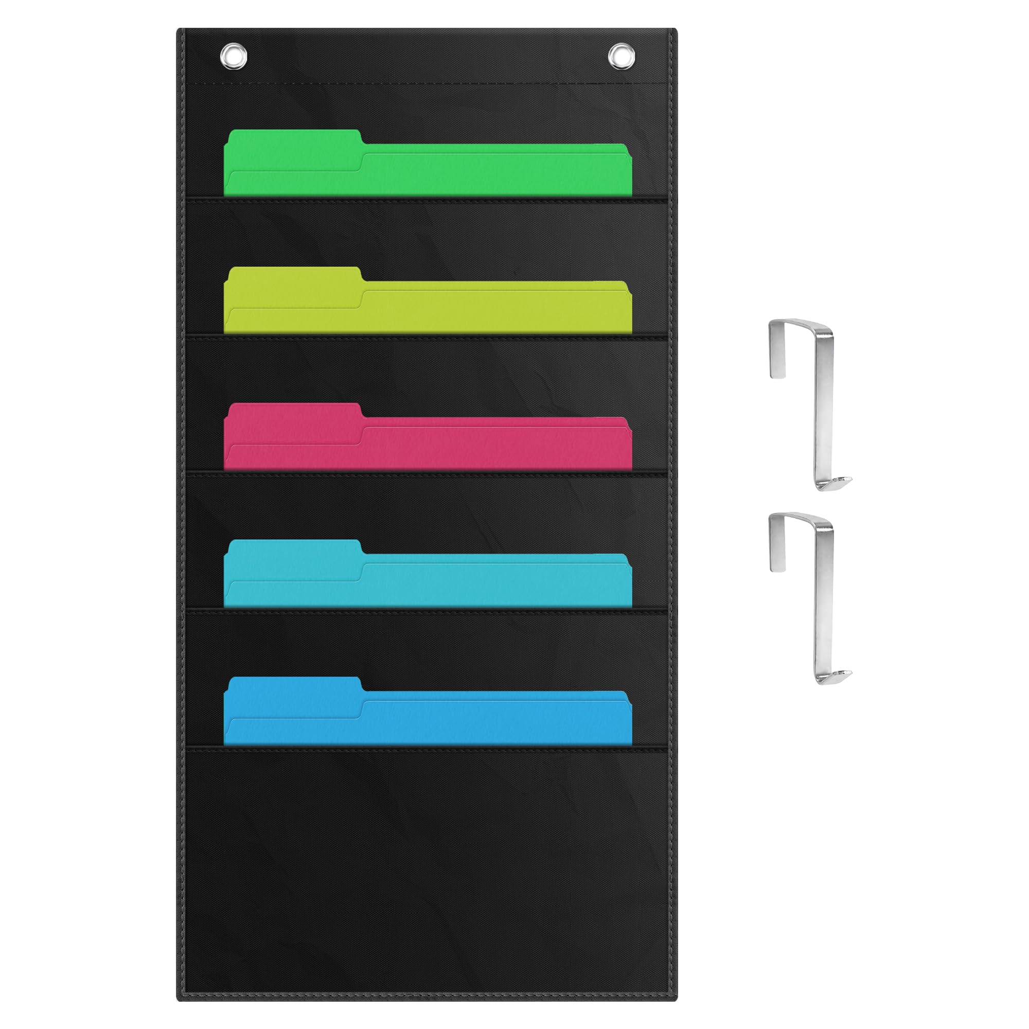 Dapper Styles 5 Pockets Hanging Wall File Organizer For A4 Size Paperlegal Letter Document ...