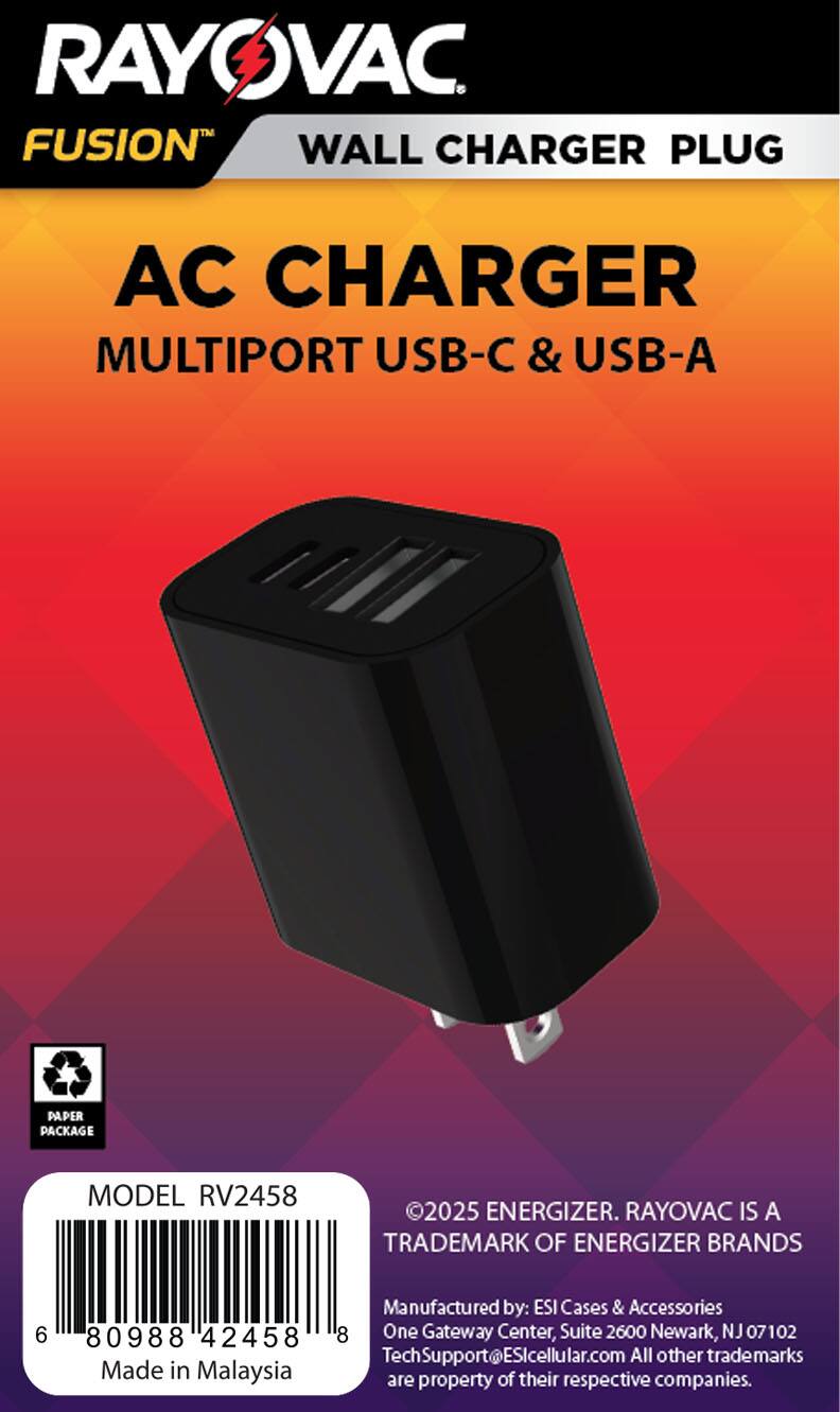 Rayovac MULTI PORT WALL CHARGER black RV2458 - Best Buy