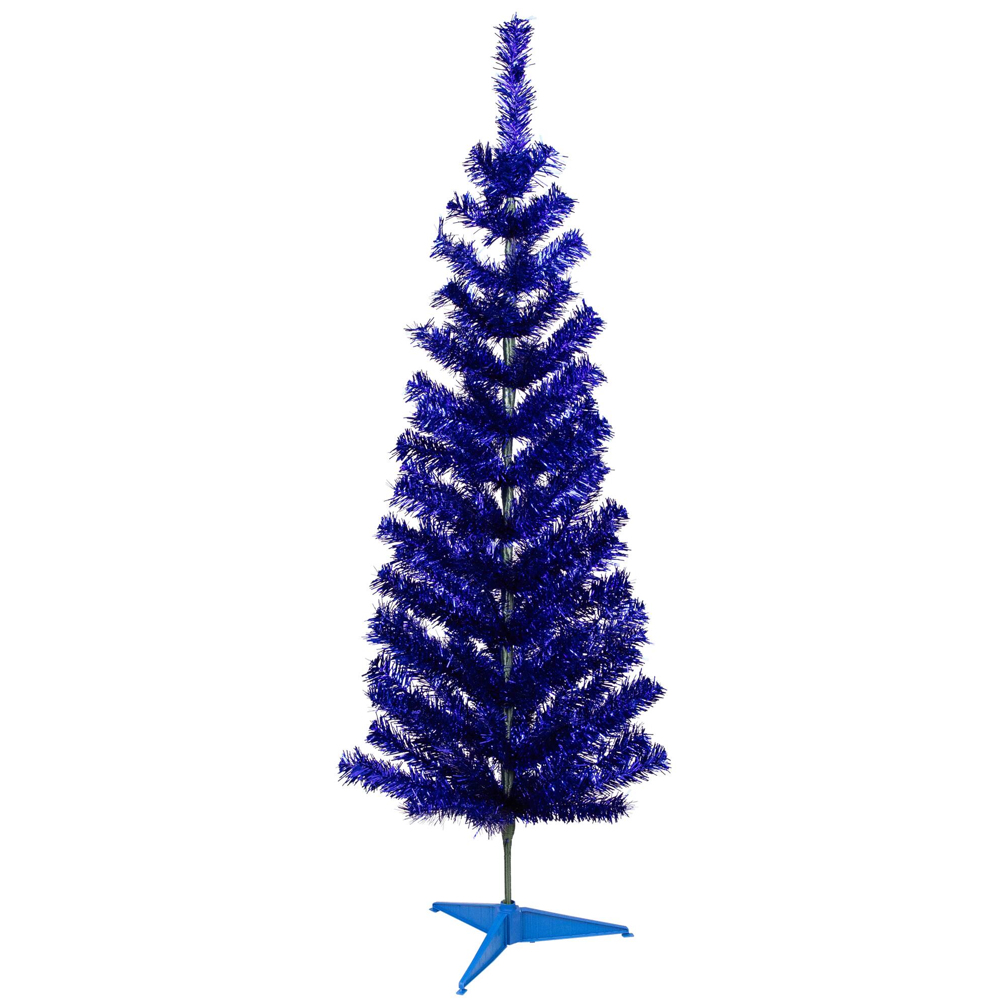 Northlight Artificial Tinsel Christmas Tree Deep 4' Unlit Blue 34859997 ...