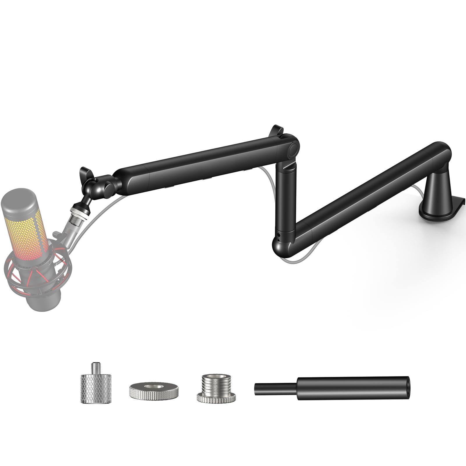 Dazzling Pops Microphone Arm Ak 55 Desk Low Profile Adjustable Mic Boom ...