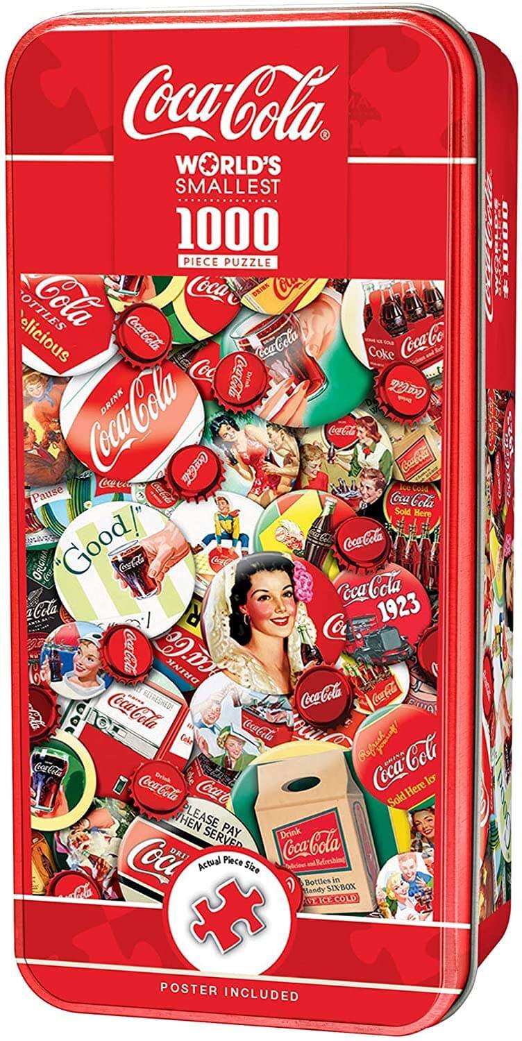 MasterPieces Coca Cola Buttons & Bottle Caps Worlds Smallest 1000 Piece ...