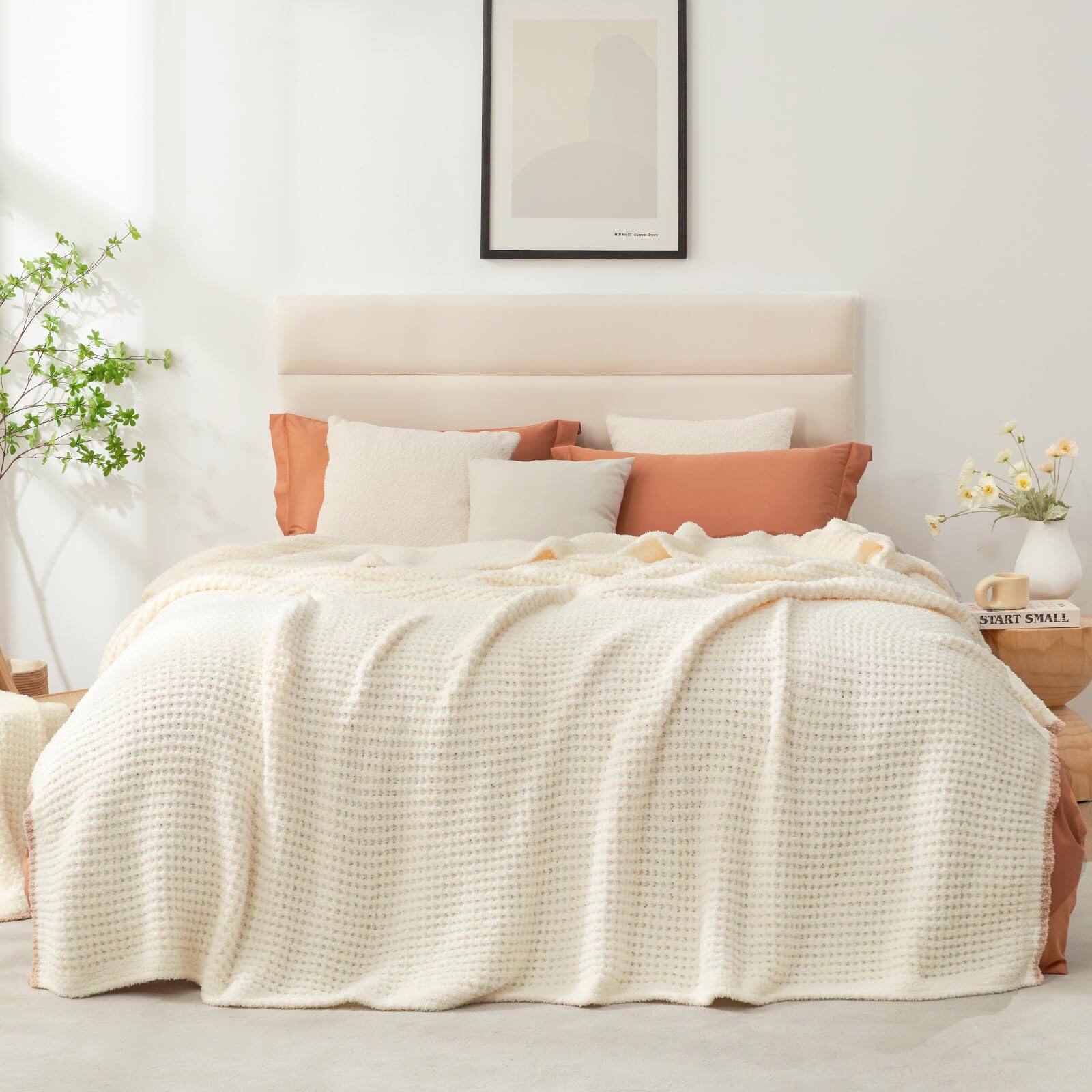Pacoar Cade - Ultra Soft Waffle Throw Blanket For Couch Bed Sofa Inches ...