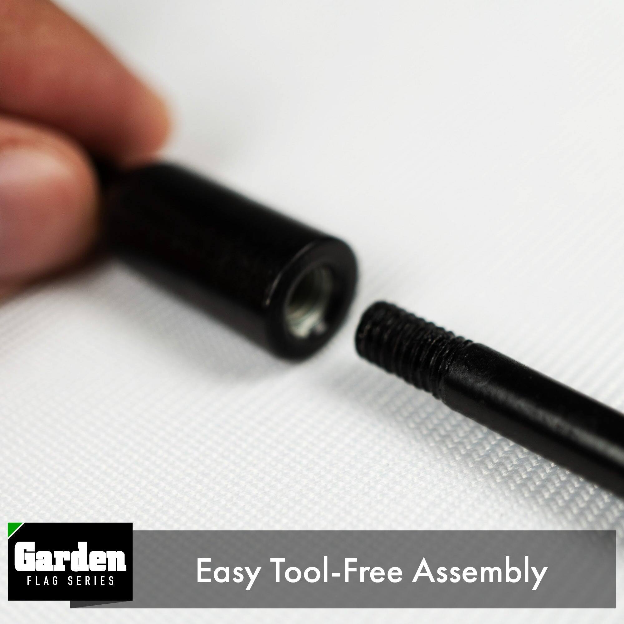 G128 Garden Flag Stand Flagpole 36 x 15 in Wrought Iron Assorted Colors ...