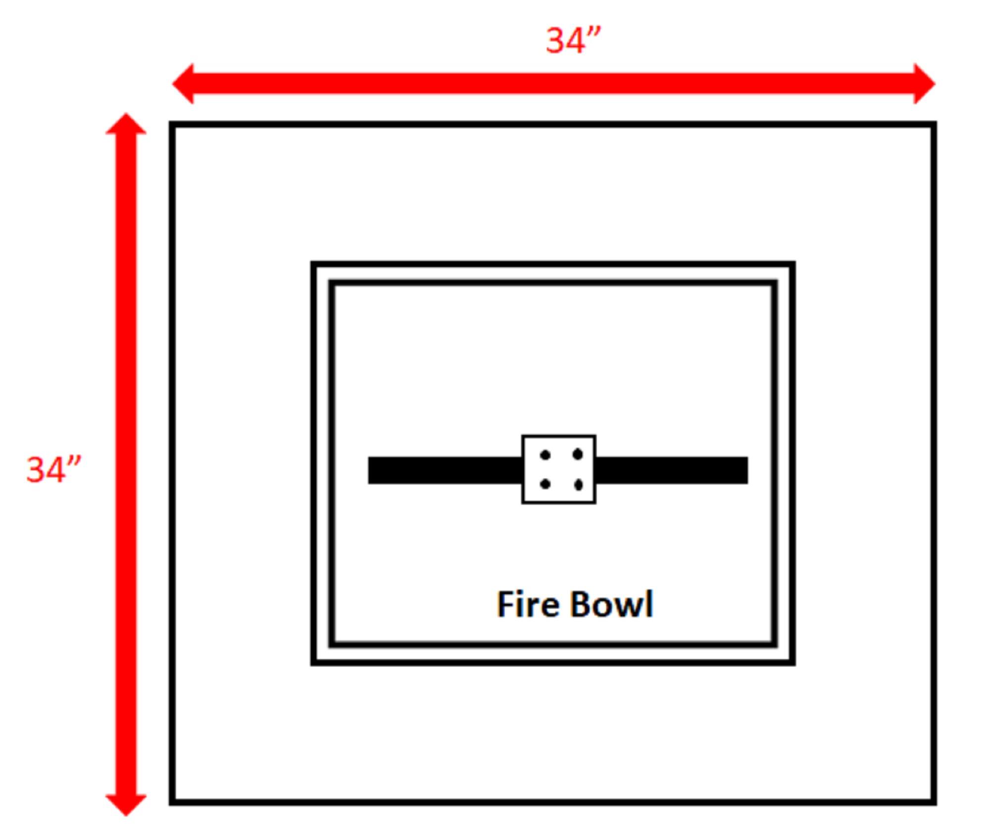 APRILSOUL 12 Inch H Concrete Outdoor Fire Pit Table Natural Concrete SF ...