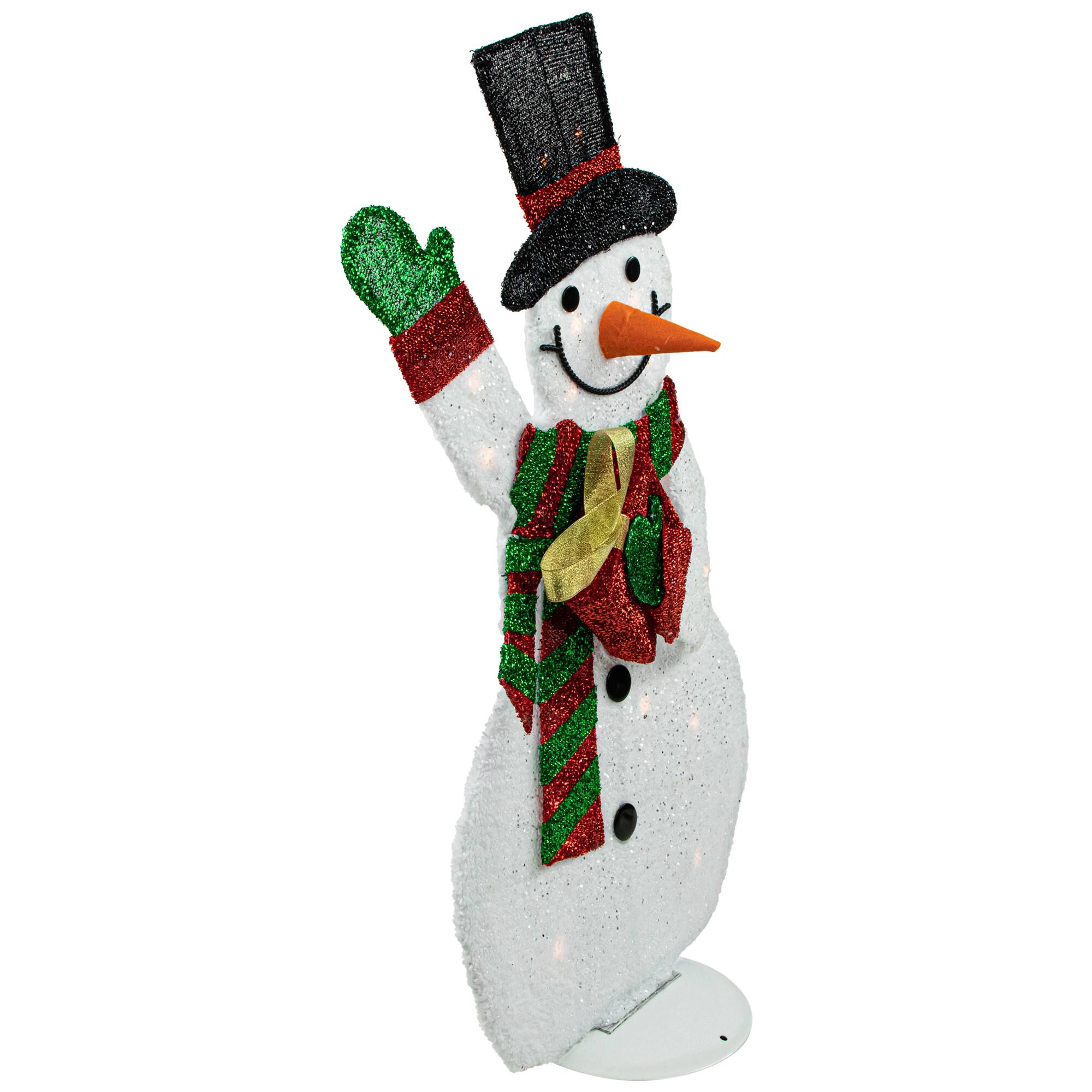 Northlight Lighted Waving Snowman Outdoor Christmas Decoration 32 ...