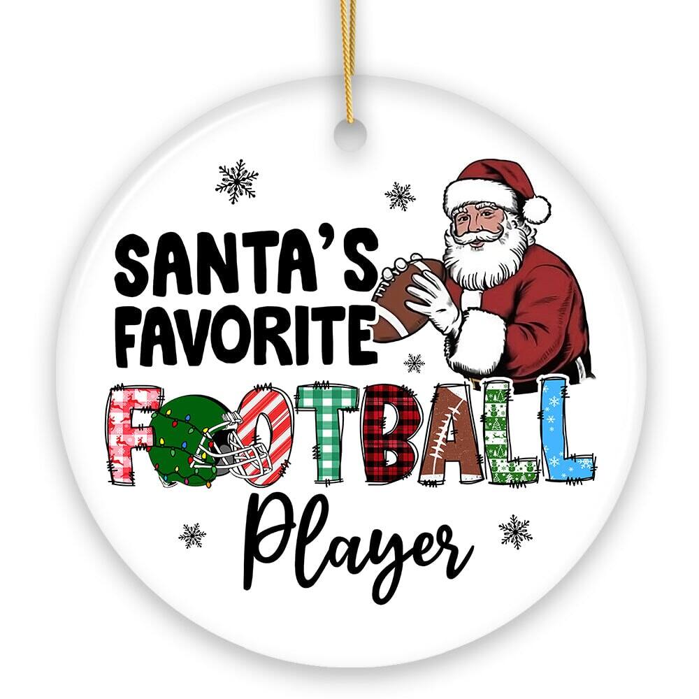 OrnamentallyYou Santas Favorite Football Player Ornament Christmas Gift ...