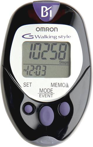Best Buy: Omron Pocket Pedometer with Health Management Software Black ...