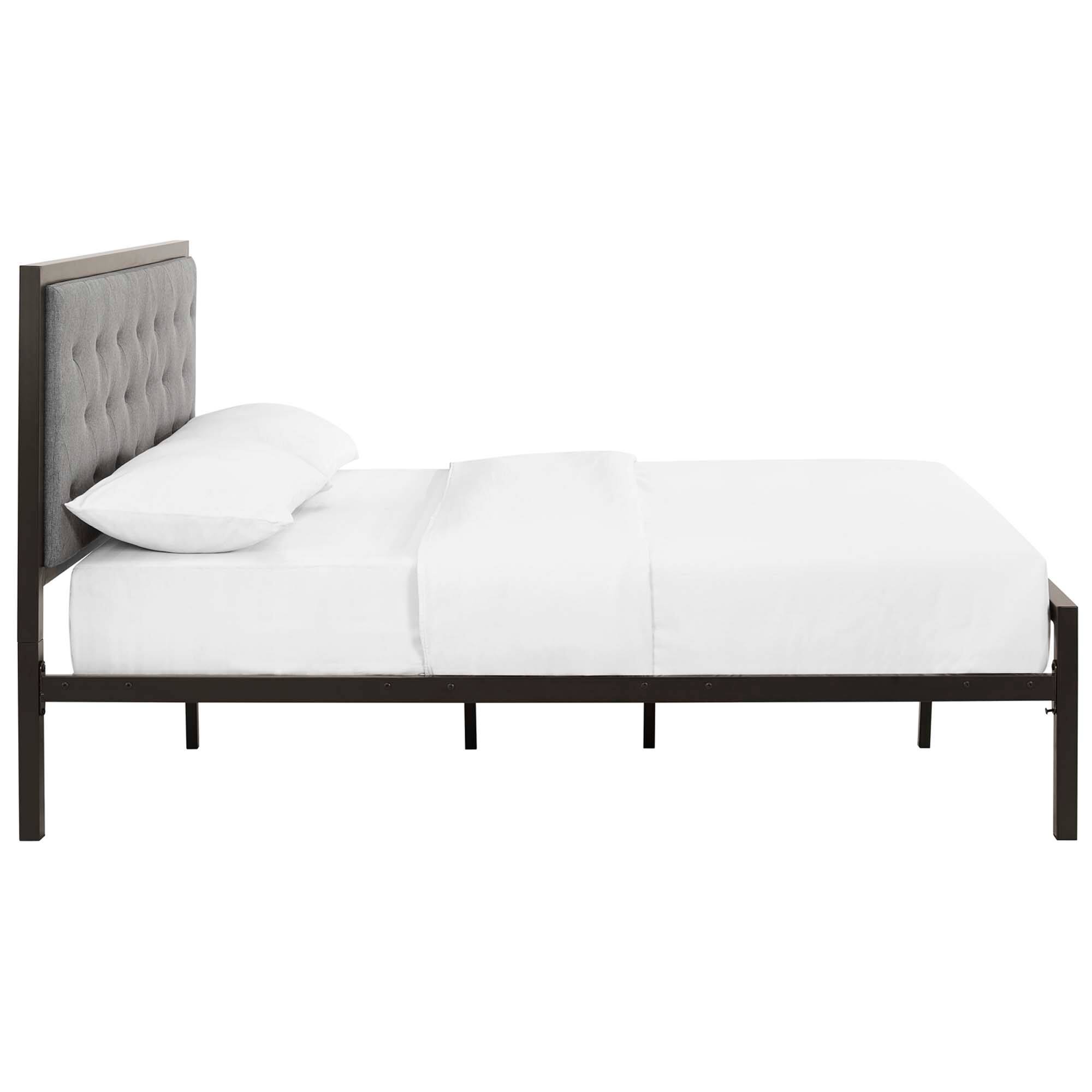 Modway Horizon Stainless Steel Twin Bed Frame Silver MWY-MOD-5427-SLV ...