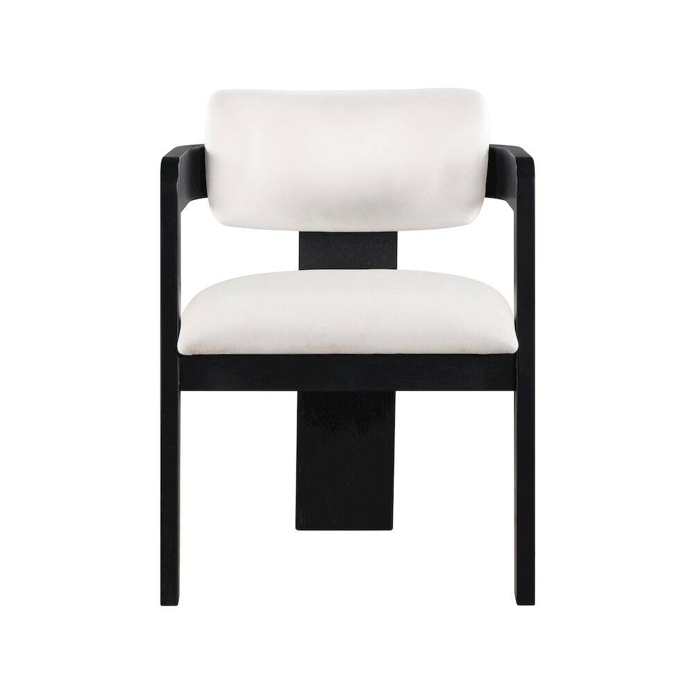 Meridian Furniture Sacha Cream Velvet Dining Chair, Set of 2 Beige ...