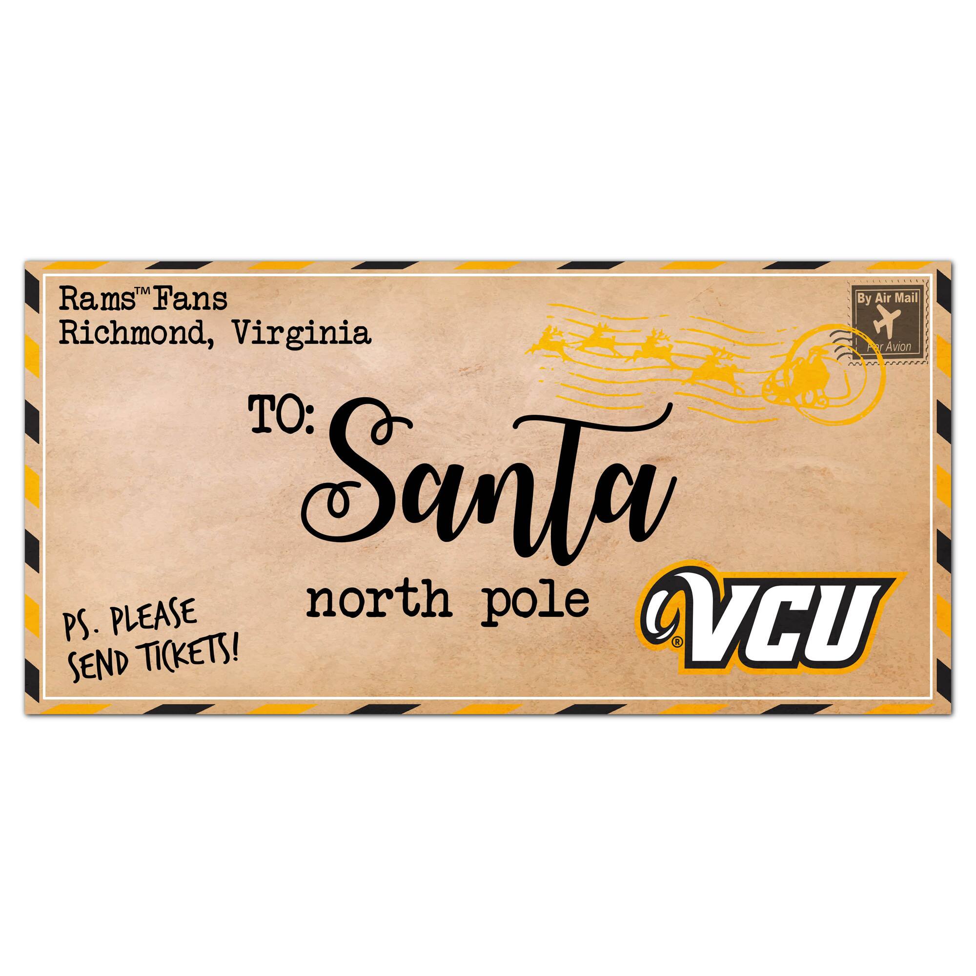 Fan Creations VCU Rams 6'' x 12'' Letter to Santa Sign Multicolor ...
