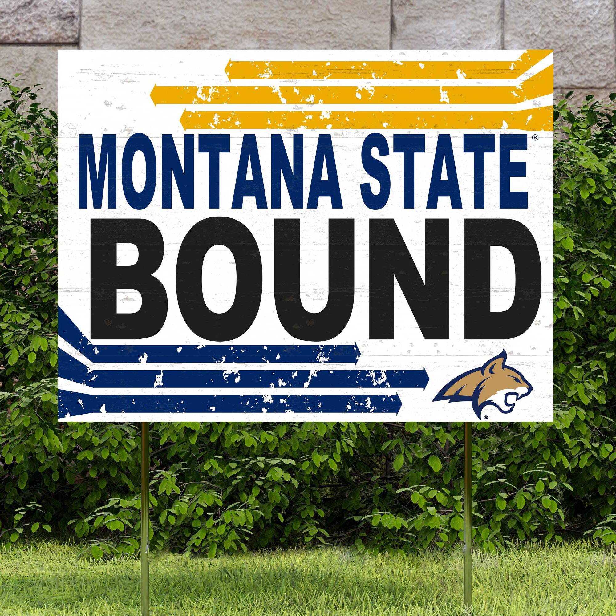 Jardine Montana State Bobcats 18'' x 24'' Bound Yard Sign White 4966029 ...