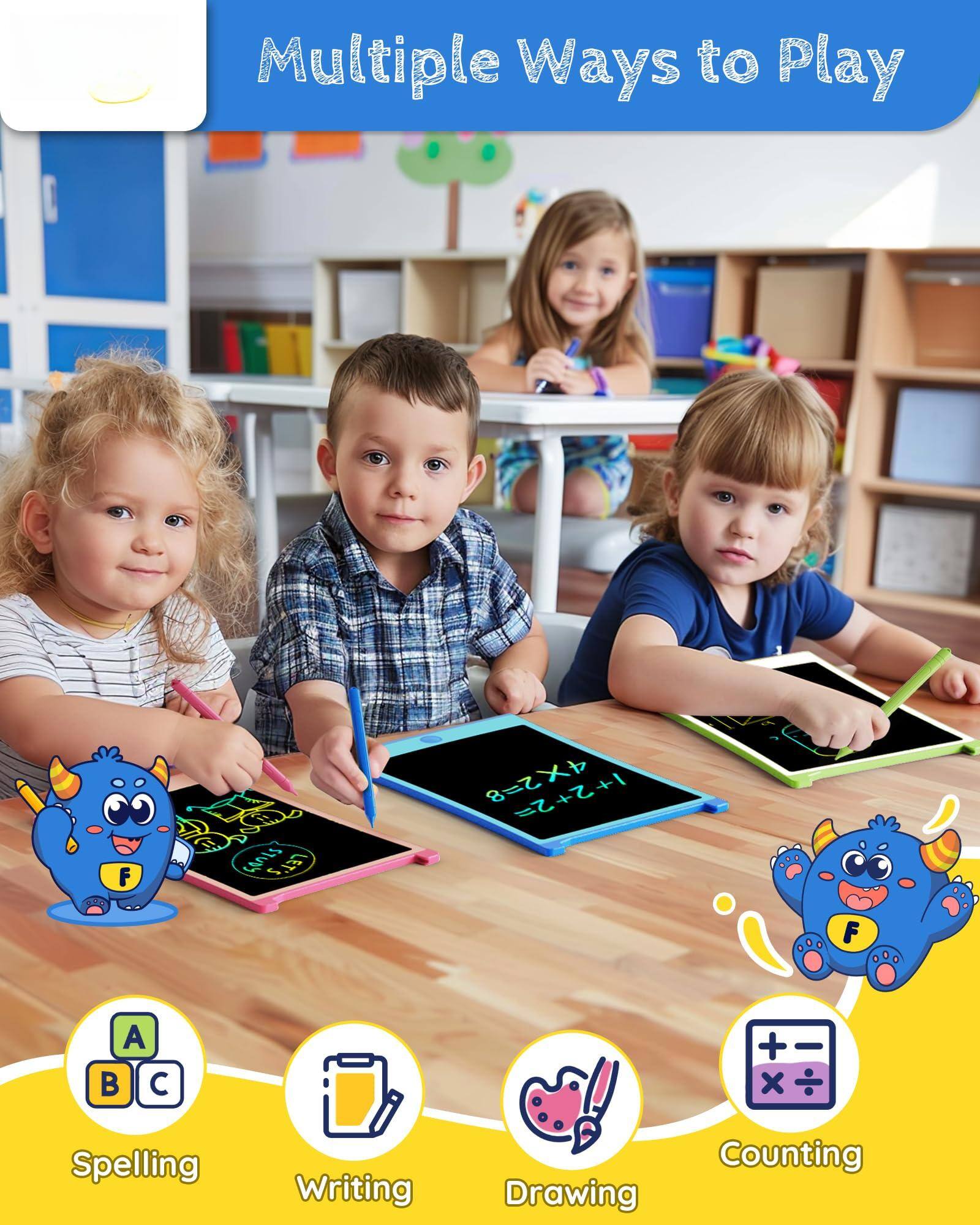 EZTW1 Lcd Writing Tablet With Stylus 8 5in Erasable Doodle Board Mess ...