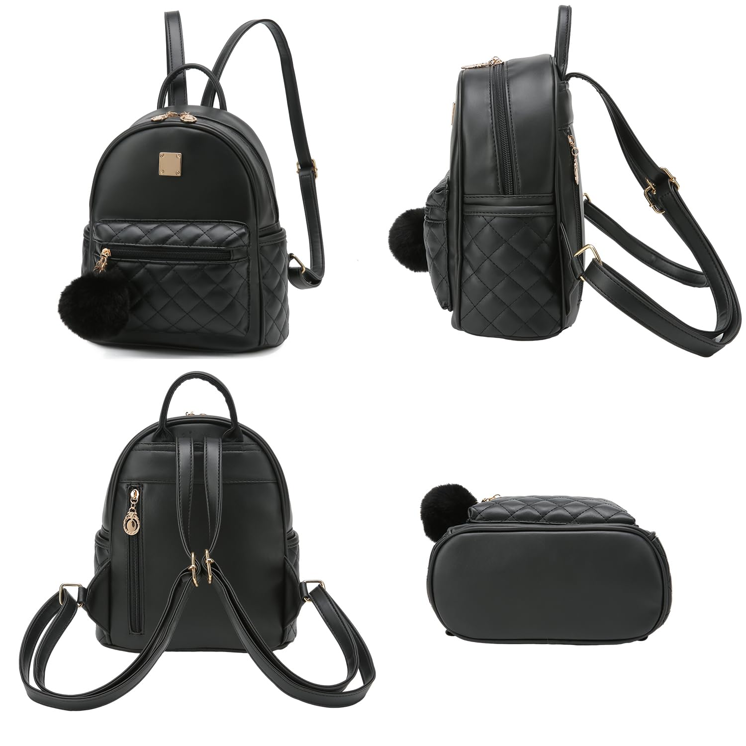 Cozy Serene Fashion Mini Backpack Purse Small Cute Plaid Leather Women ...