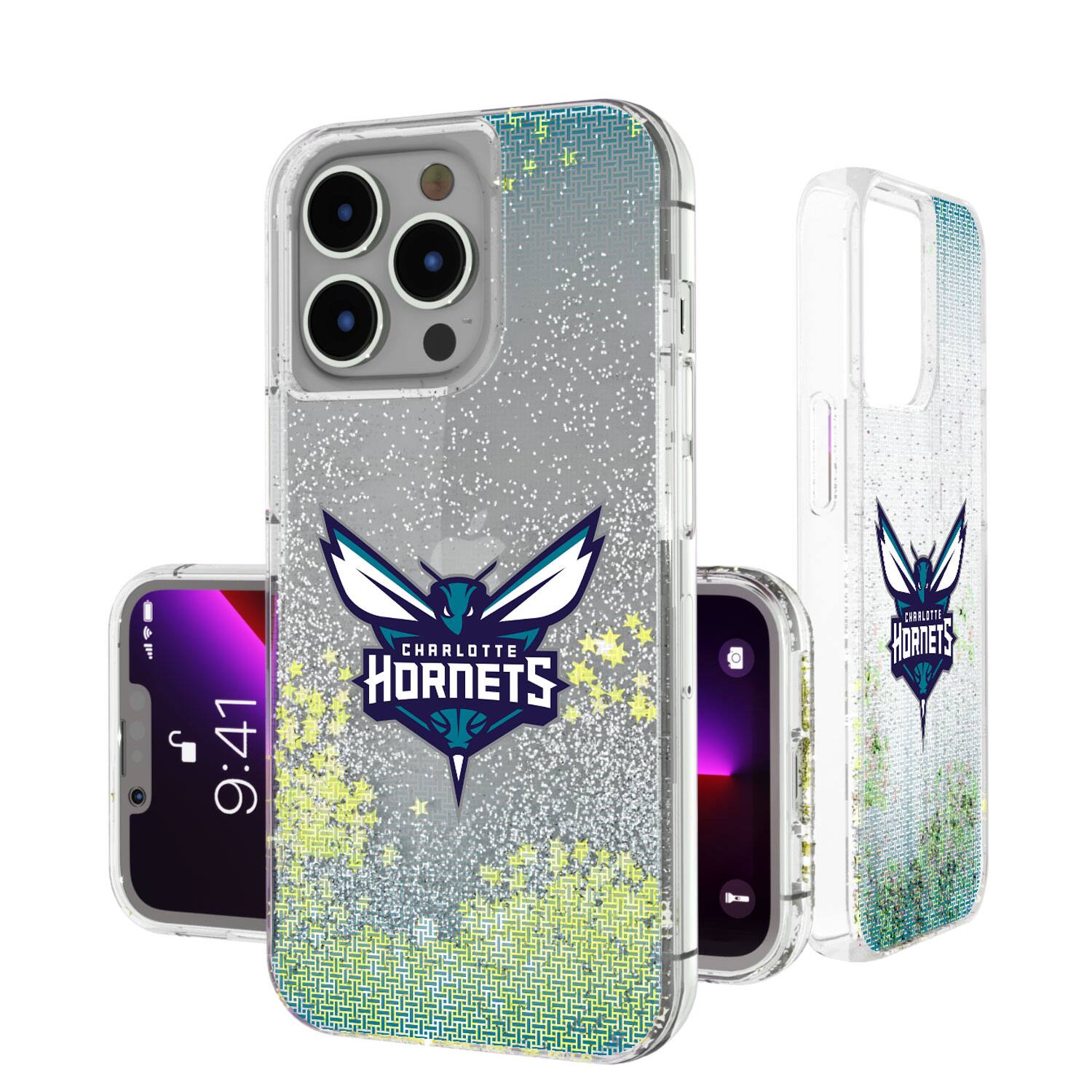 Keyscaper NBA Charlotte Hornets Linen Logo iPhone Glitter Case 16 Pro ...