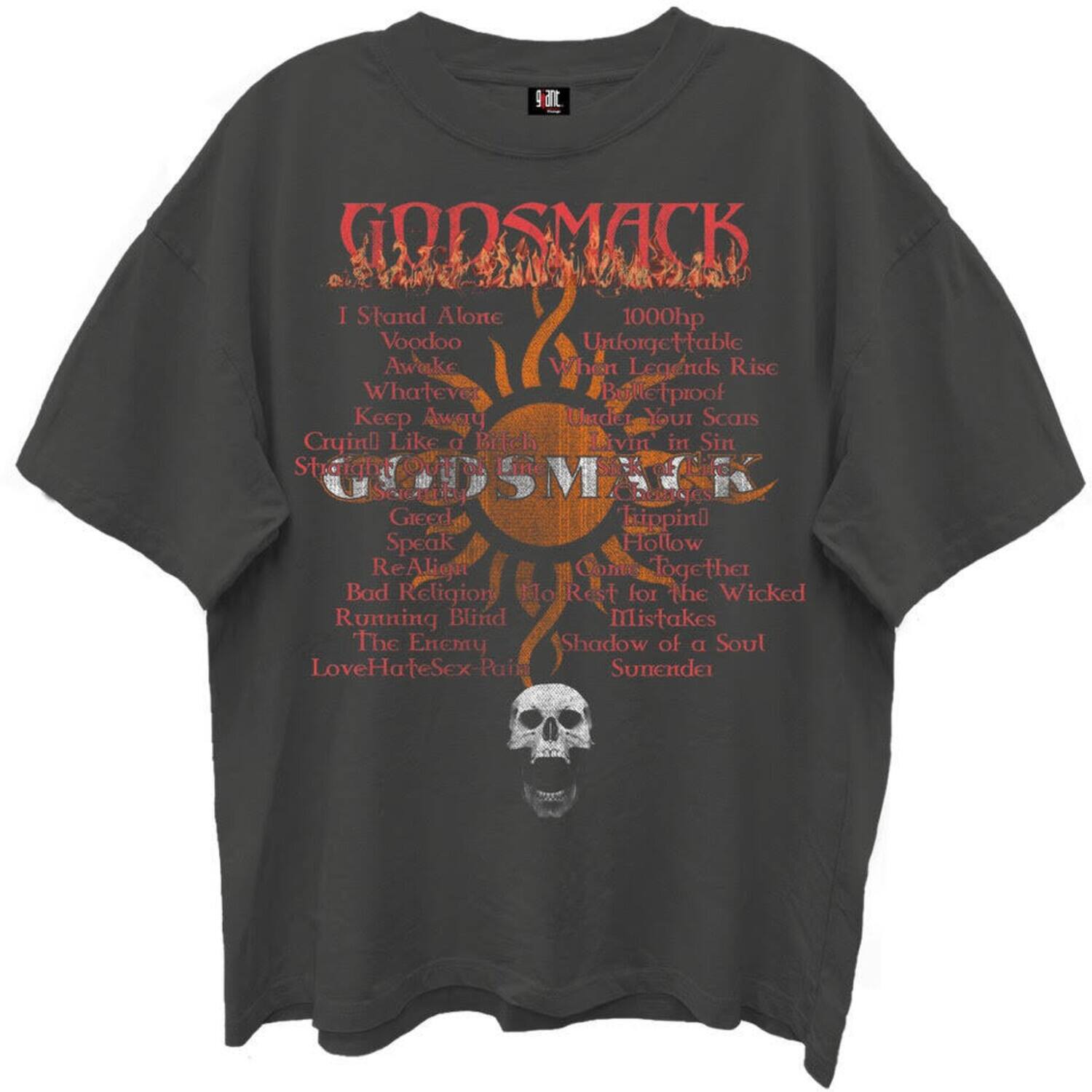 PopMarket Godsmack Godsmack Greatest Hits Play List Giant Vintage T ...