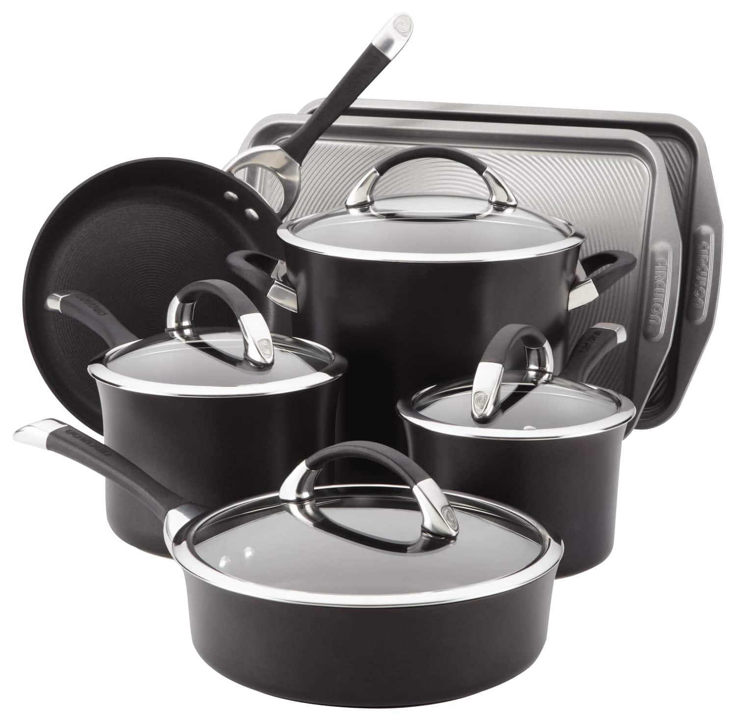 Best Buy Circulon Symmetry 11 Piece Cookware Set Black 82983