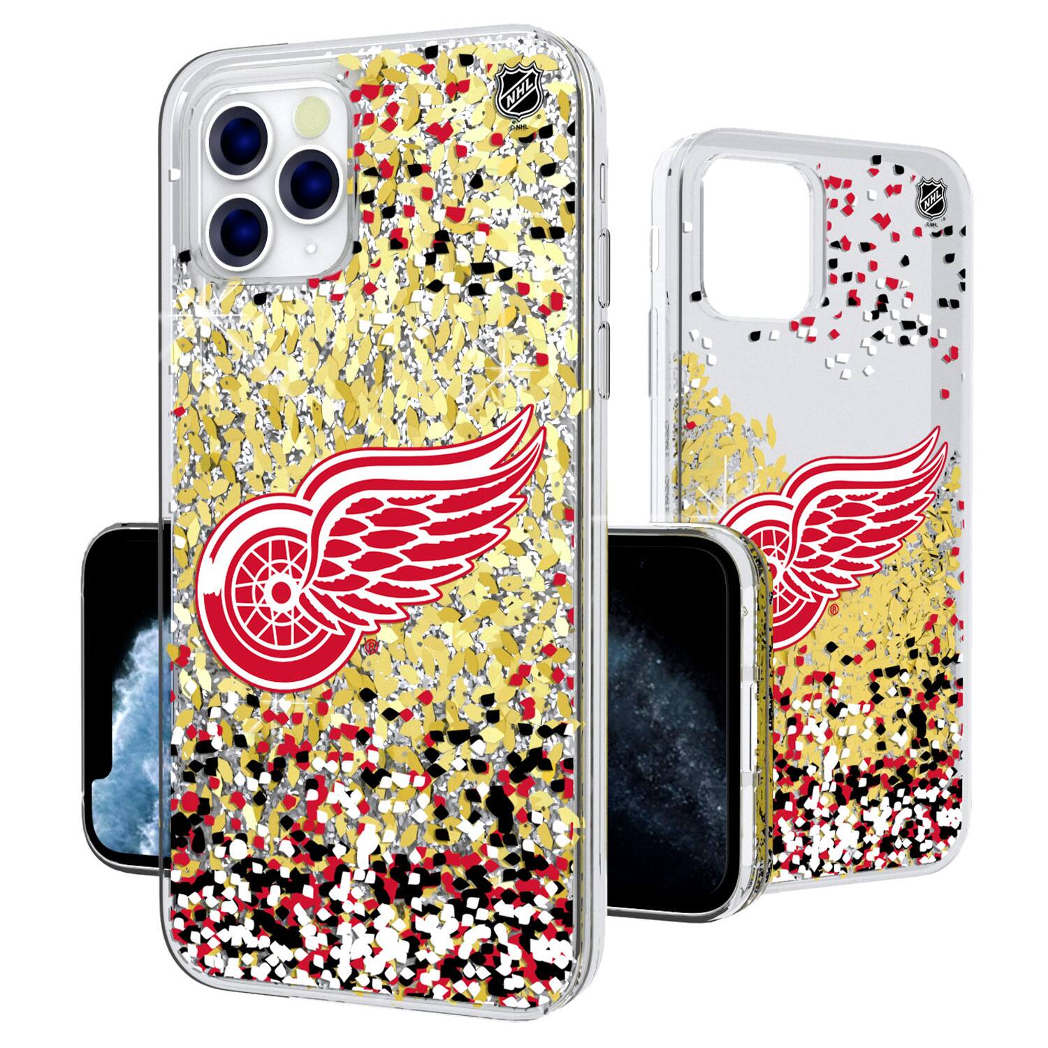 Keyscaper NHL Detroit Red Wings iPhone Confetti Glitter Case Multicolor ...
