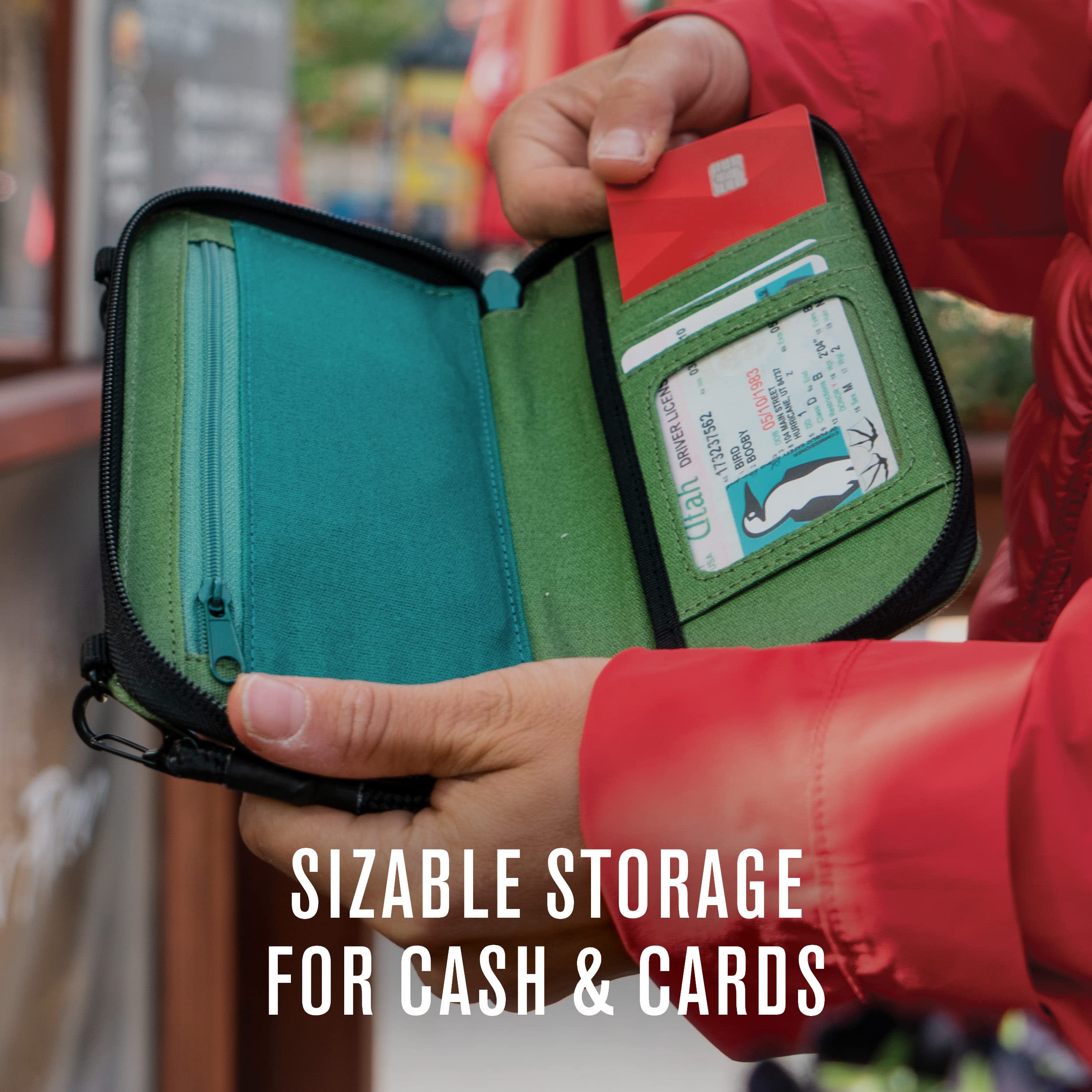 Jadie Link Nomad Wallet Purse Cell Phone Card Storage Extra Pocket ...