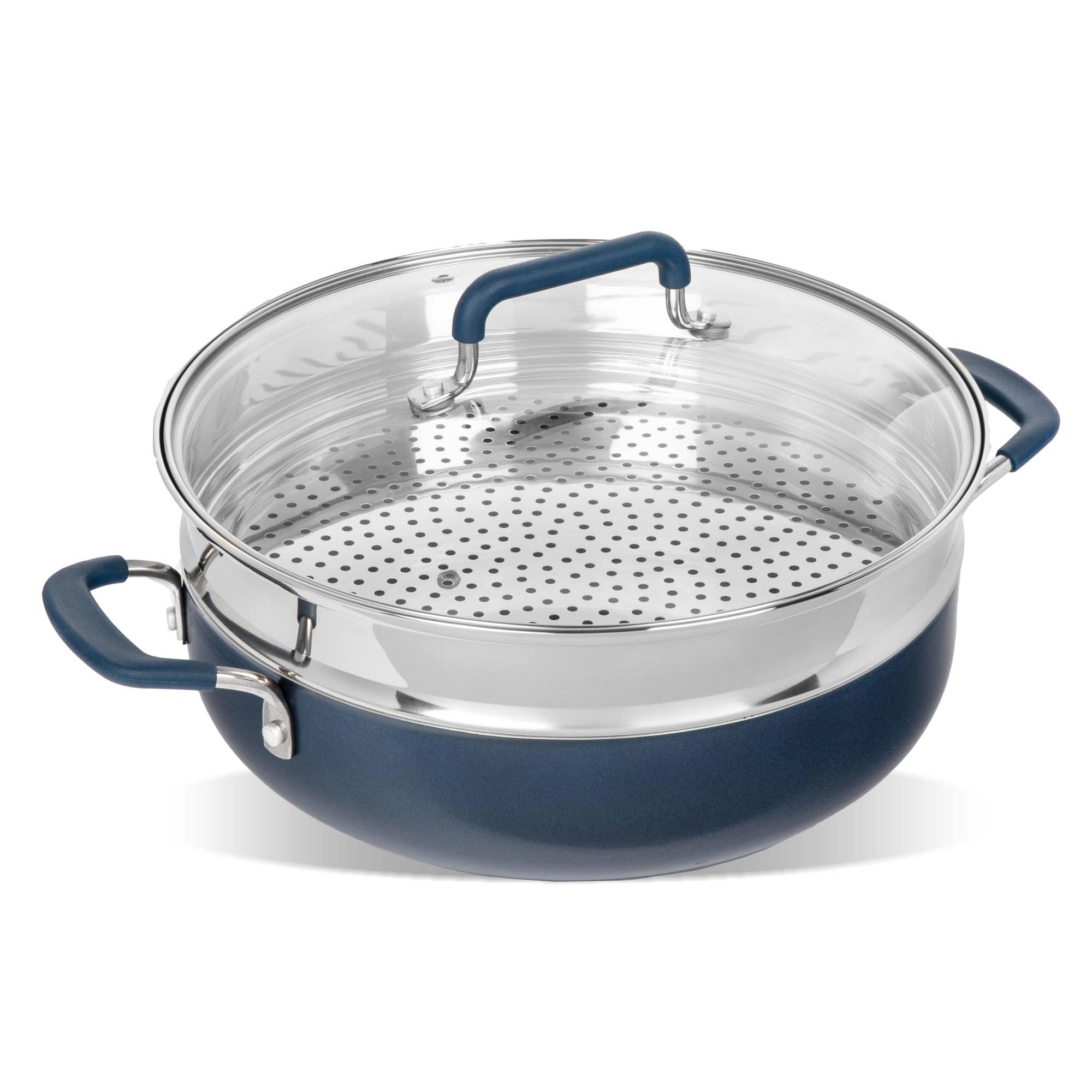 Granitestone - 3 Piece Nonstick 5.5 Qt Everyday with Lid and Steamer ...