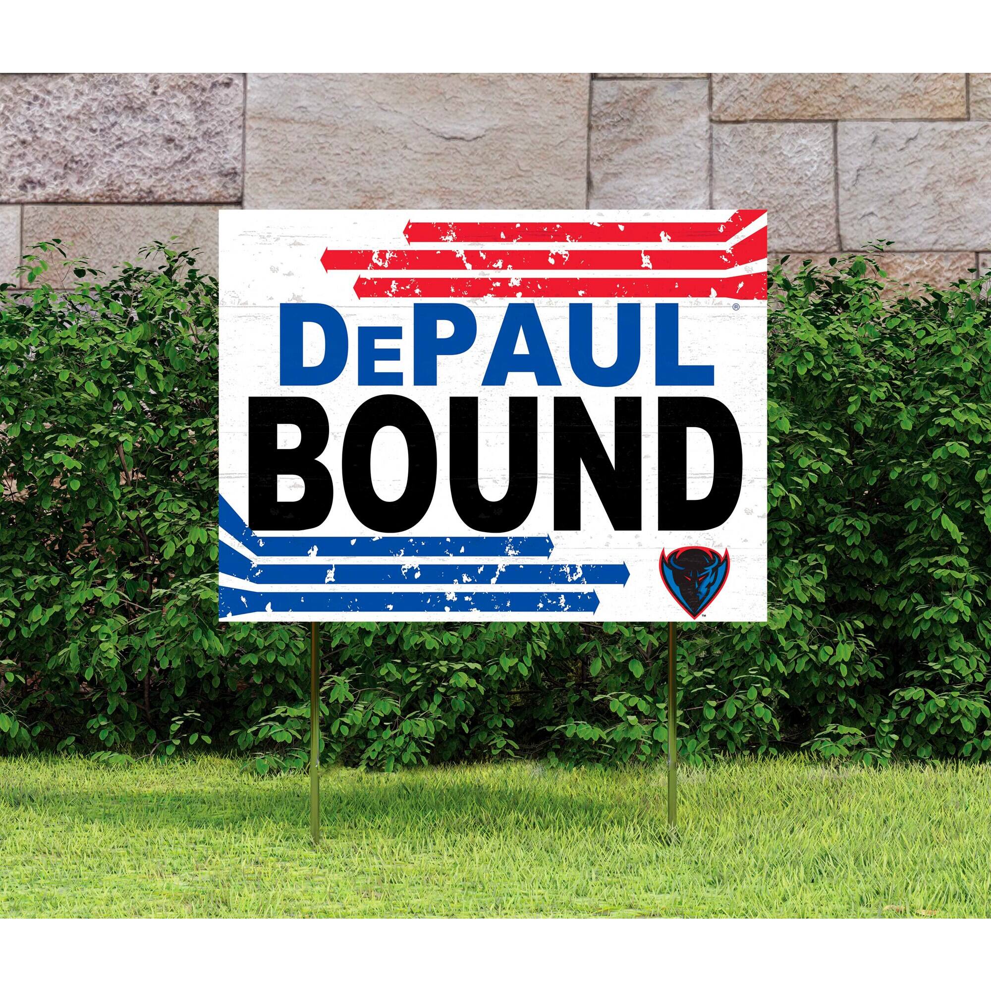 Jardine DePaul Blue Demons 18" x 24" Bound Yard Sign White 200047422 ...