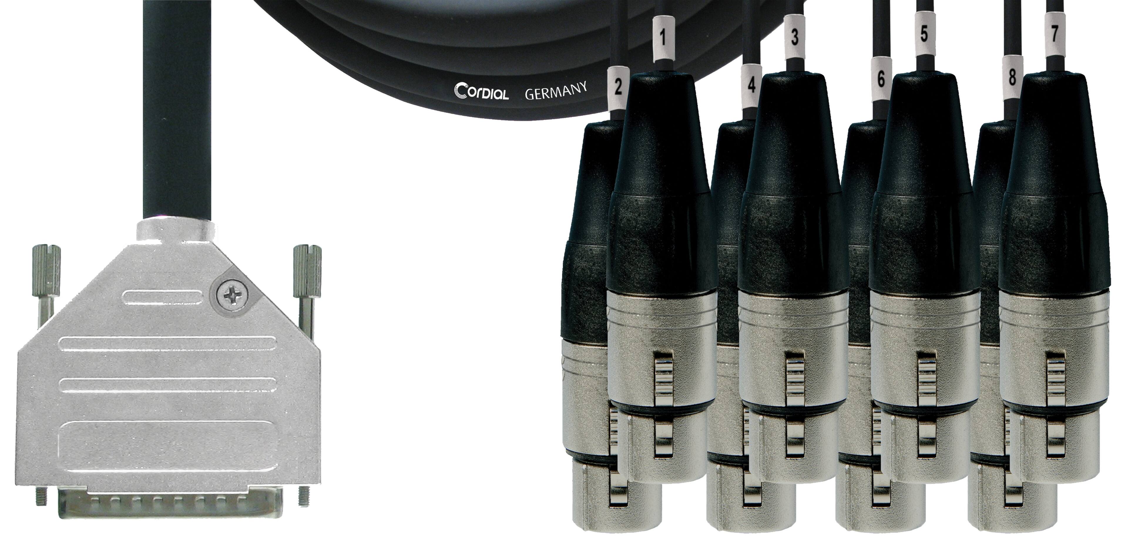 Cordial 8 Channel Analog Breakout Cable Black CCFD5DFT - Best Buy