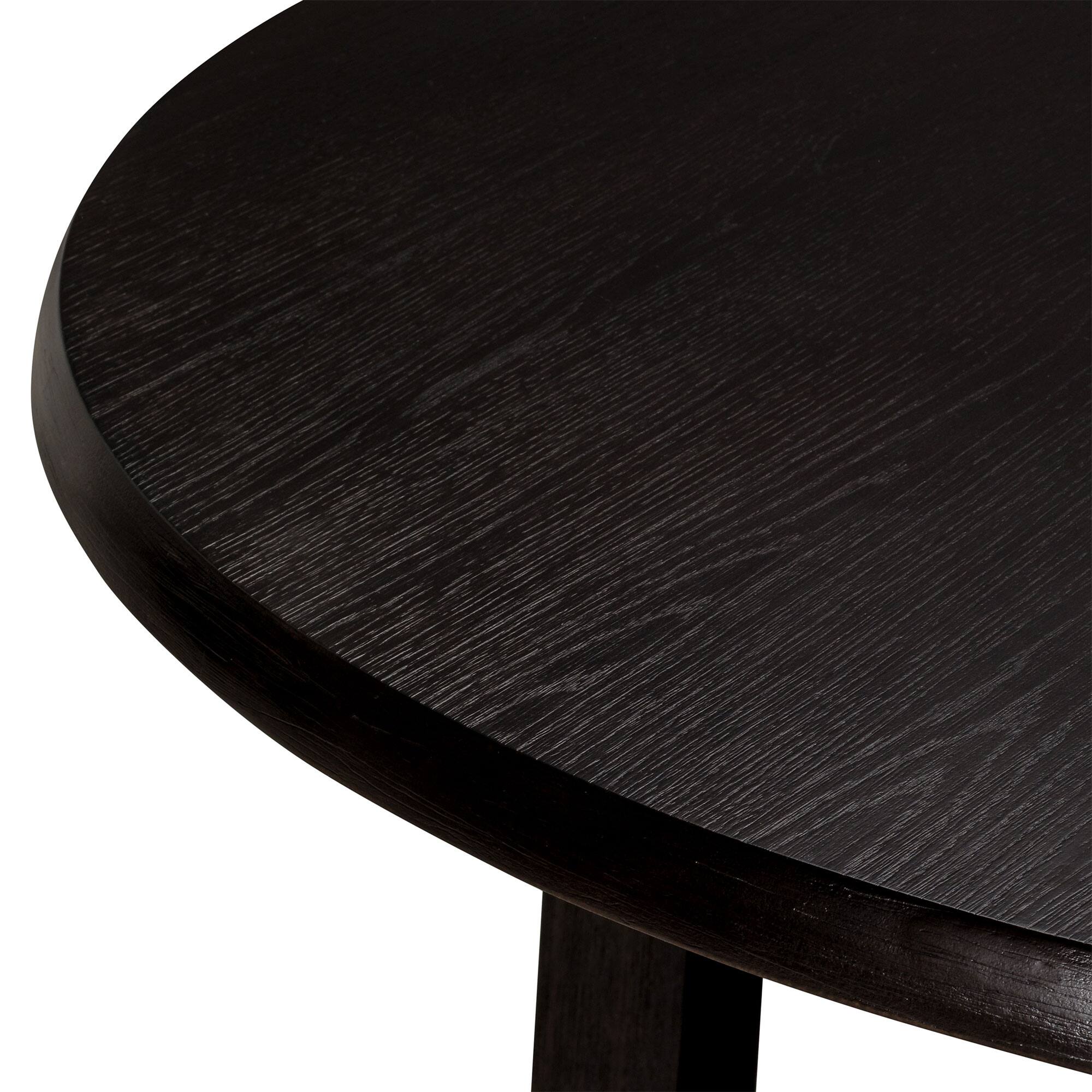 Maven Lane Sasha Round Wooden Dining Table Finish Weathered Black ...
