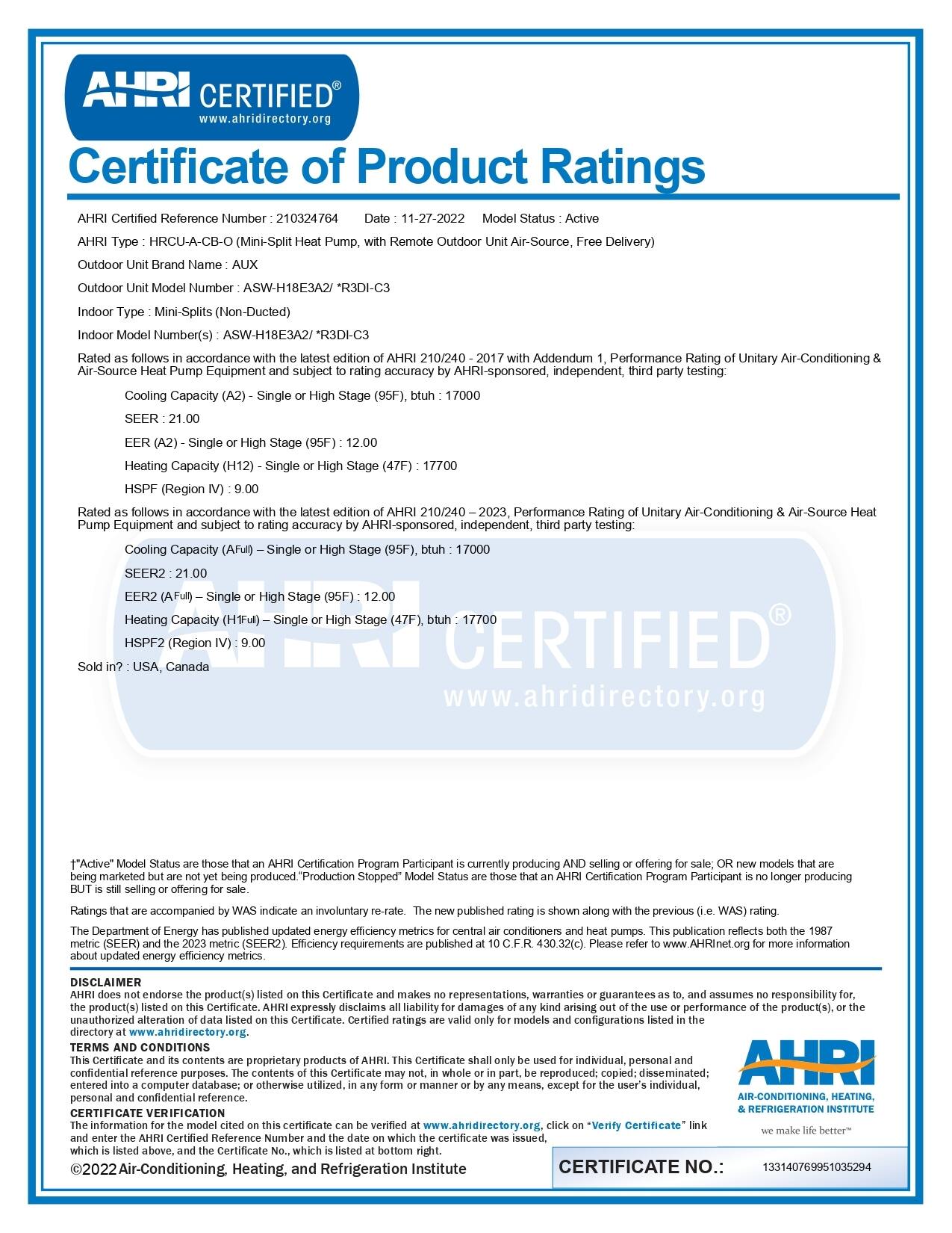 Jojoka 18000 BTU 21SEER2 Mini Ductless Split Air Conditioner & Heat ...