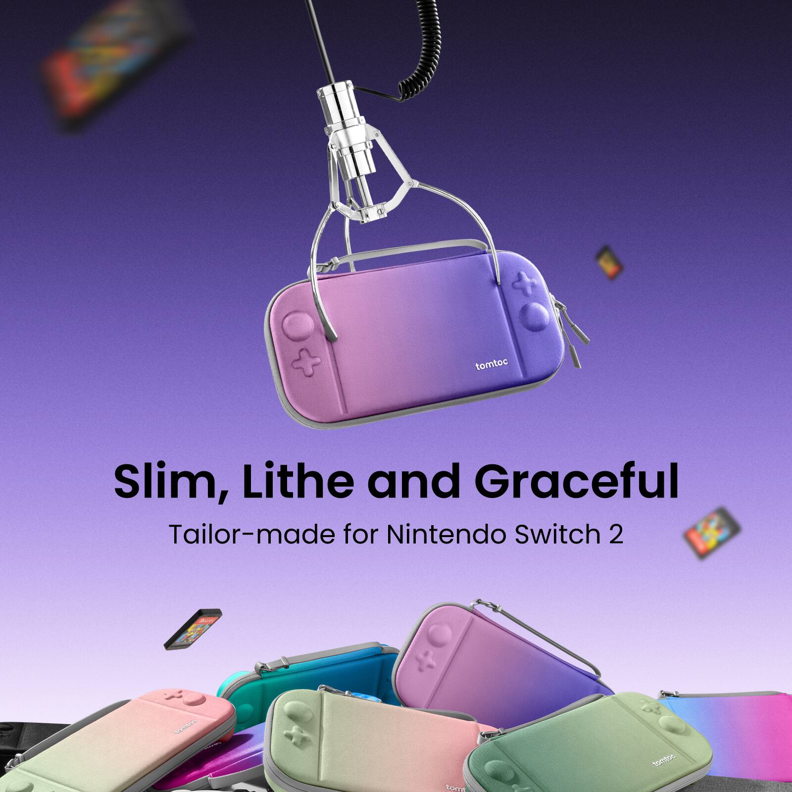 tomtoc Slim Carrying Case for Nintendo Switch 2 Model 2025, Odorless ...